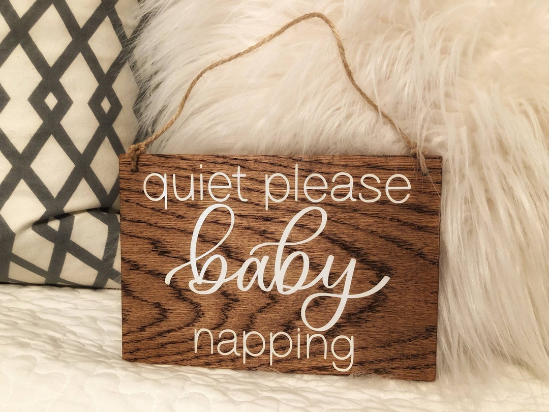 Solid Wood Baby Napping Sign - Etsy