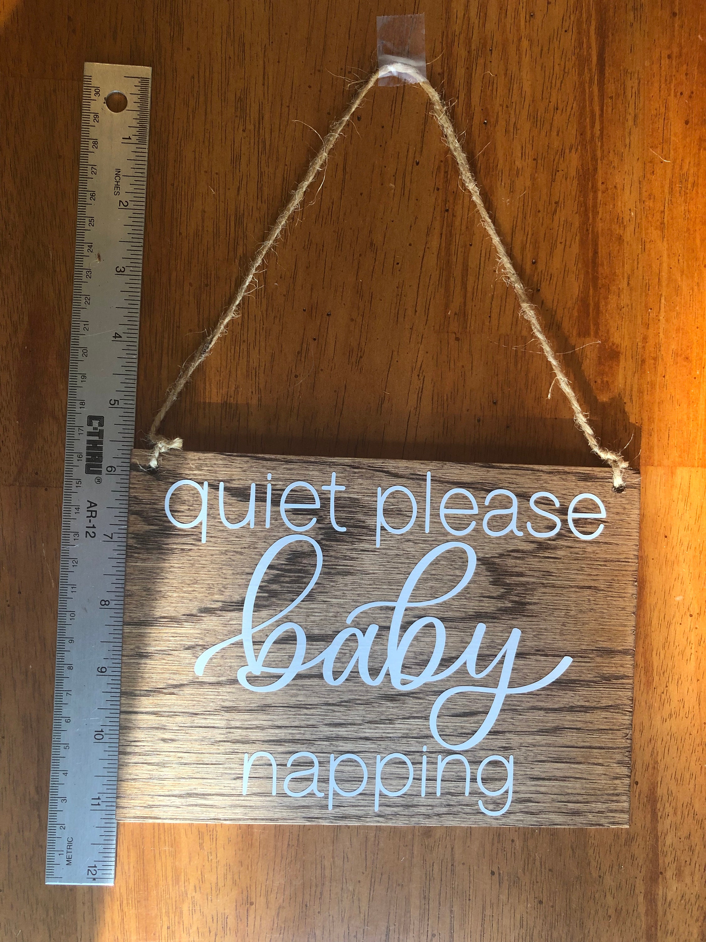 Solid Wood Baby Napping Sign - Etsy
