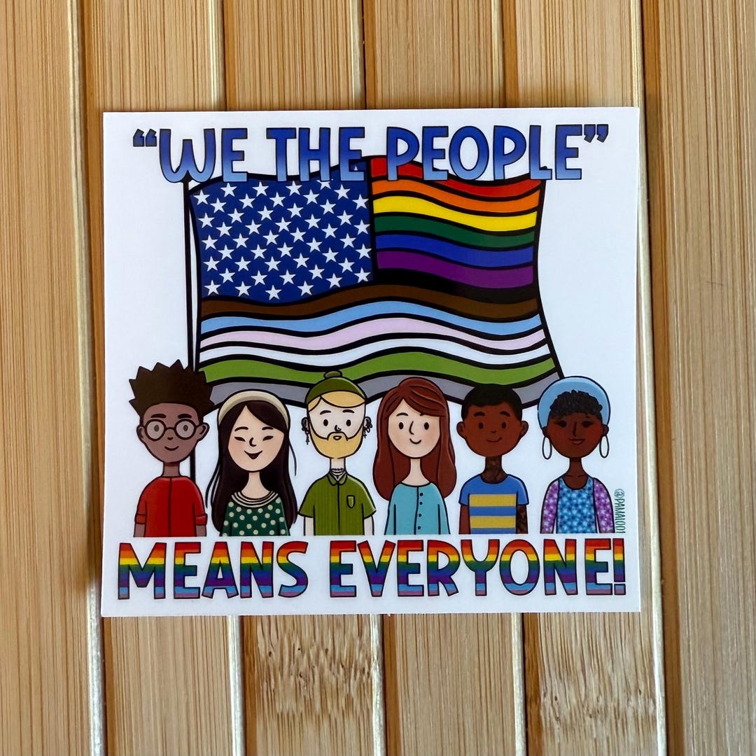 We the People Means Everyone PRIDE Waterproof Sticker - Etsy