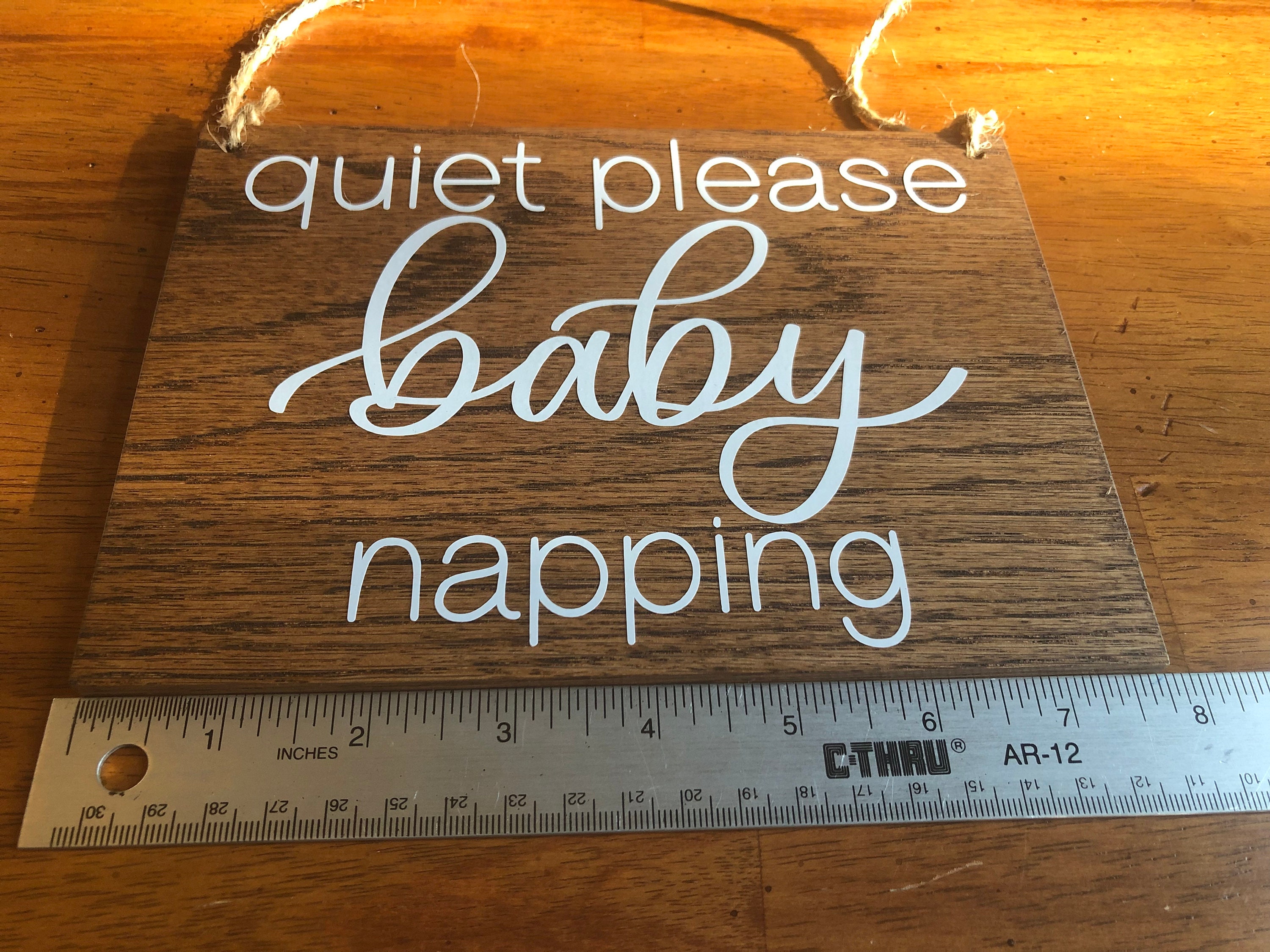 Solid Wood Baby Napping Sign - Etsy