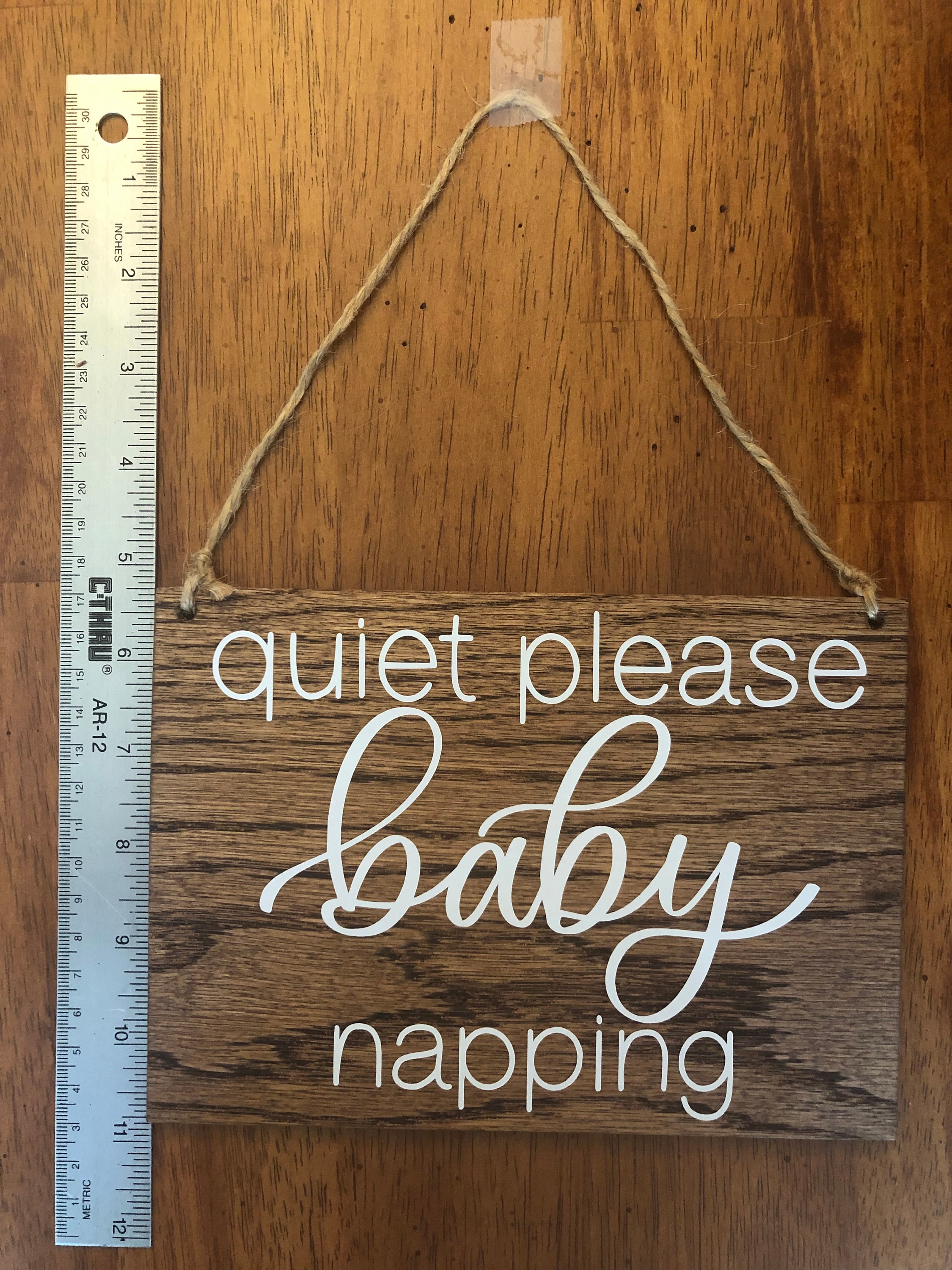 Solid Wood Baby Napping Sign - Etsy