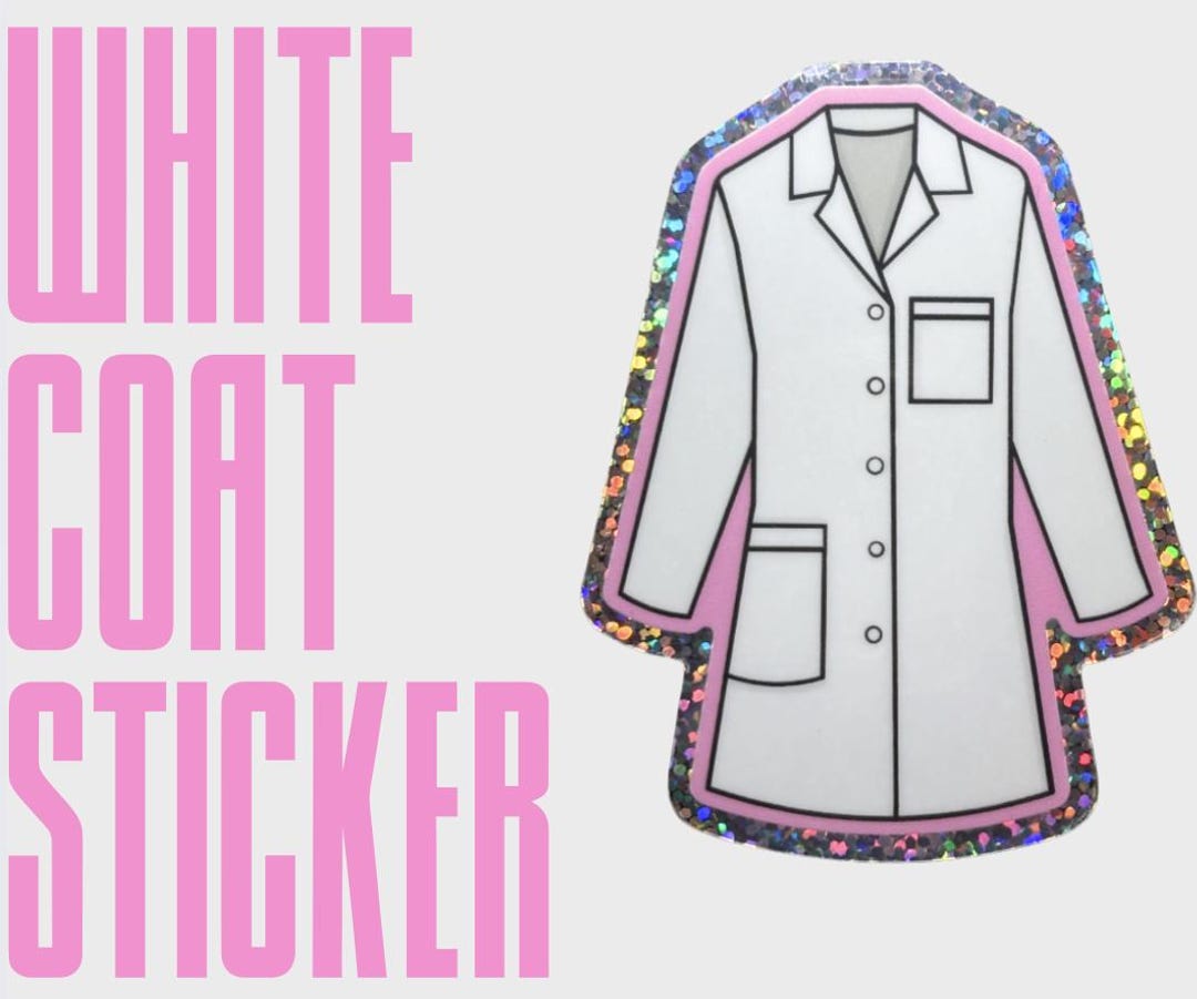 White Coat Sticker - Etsy