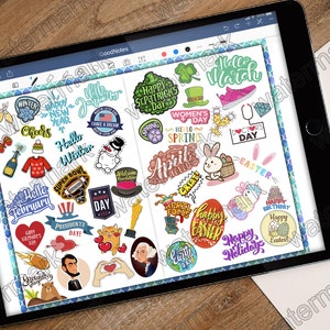 150 Png Digital Planner Stickers Holidays Kit Digital - Etsy