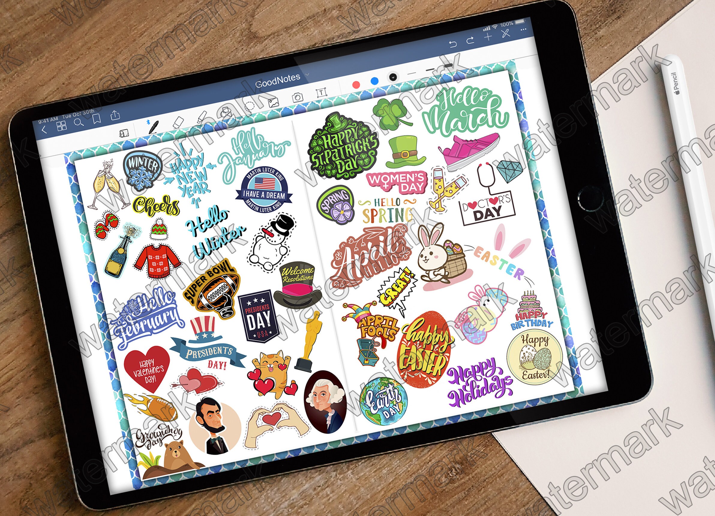 150 Png Digital Planner Stickers Holidays Kit Digital - Etsy