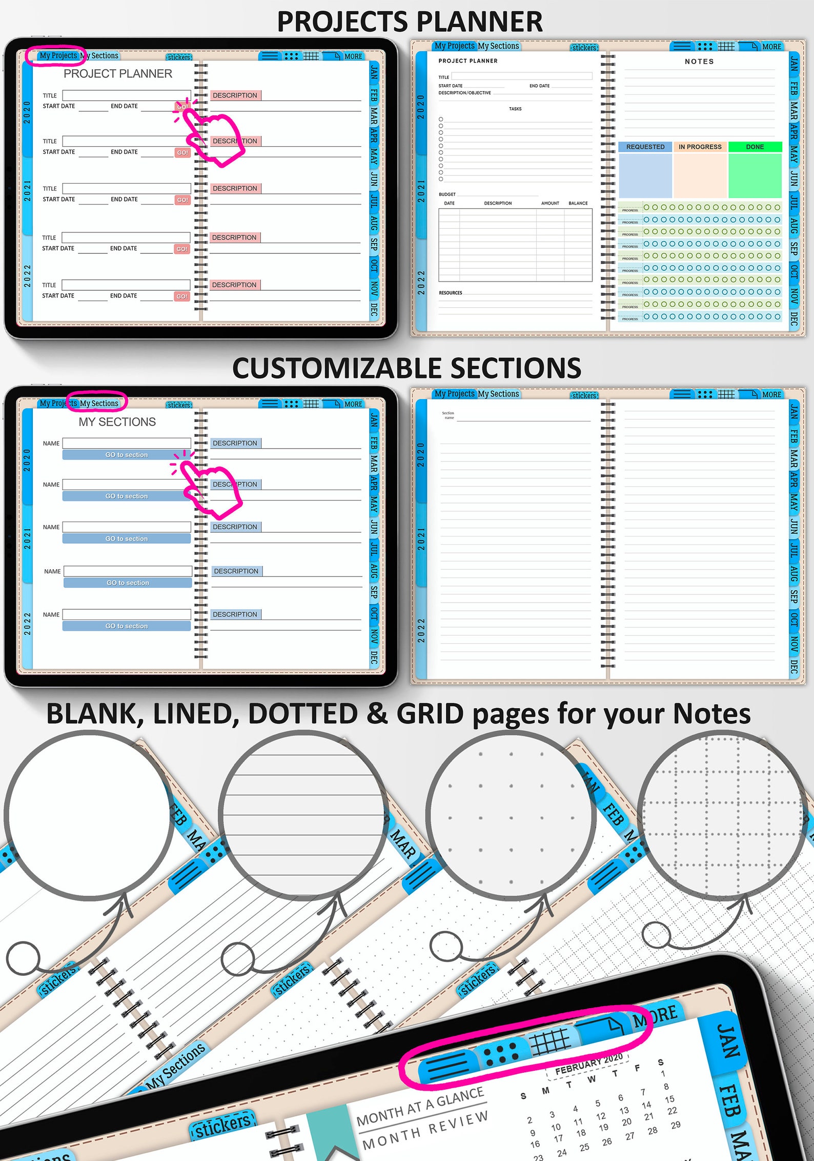 Digital Planner Goodnote IPad Template Hyperlinked Agenda Etsy Digital Planner Goodnote IPad Template Hyperlinked Agenda Etsy