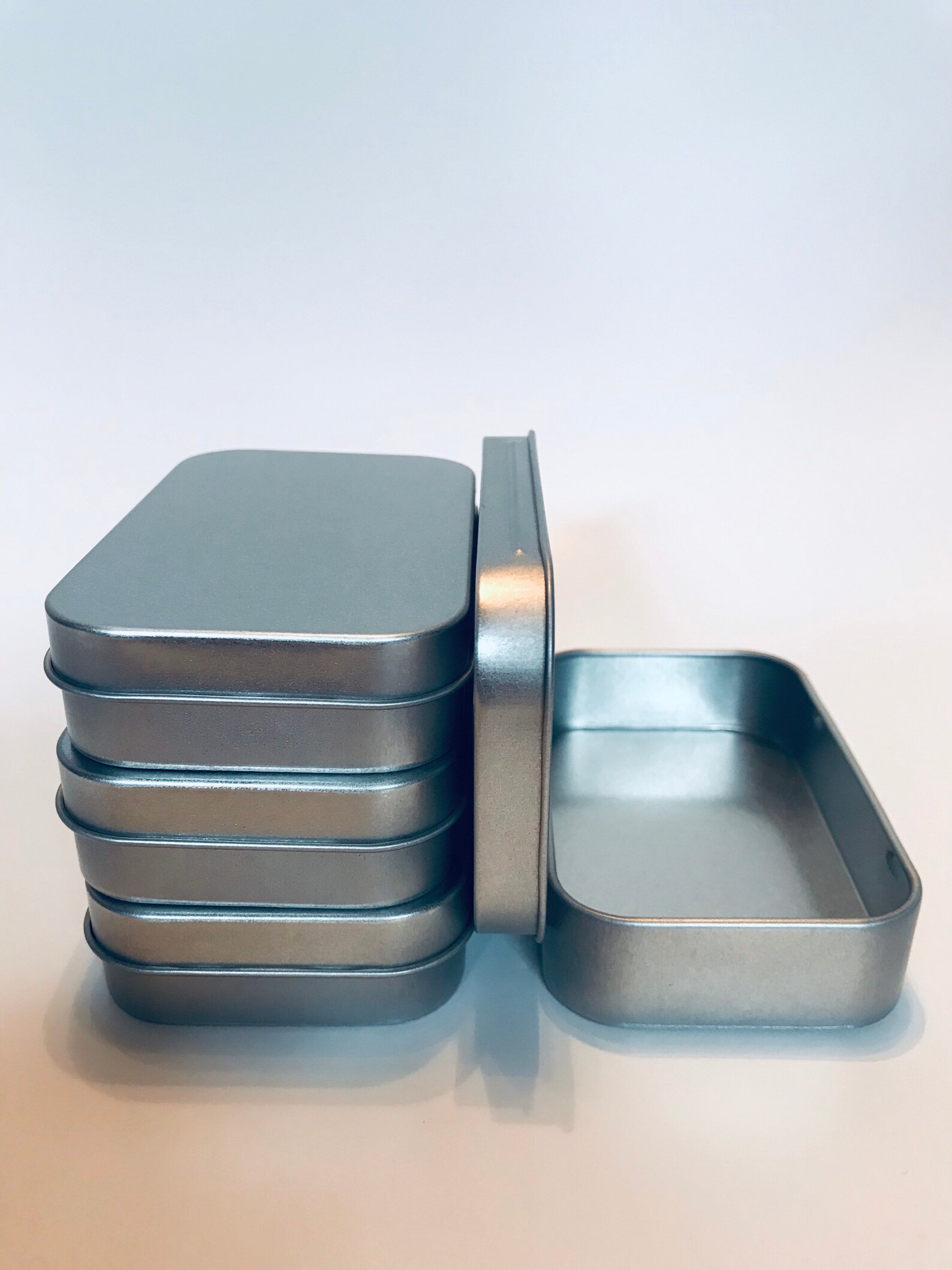 Metal Rectangular Empty Hinged Tin Boxes 3.5'' x 2.5 | Etsy