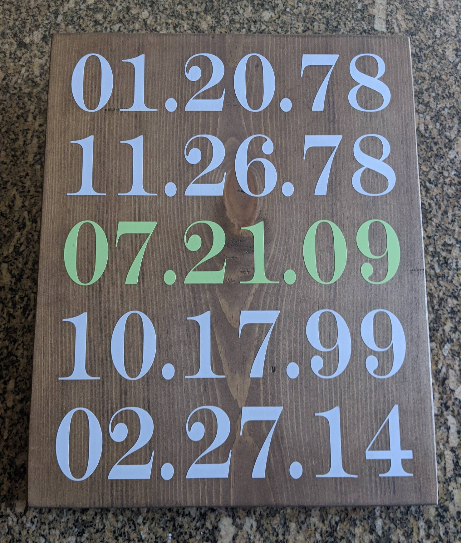 Customized Birthdate Sign Wood Date Sign Wood Birthday Sign - Etsy