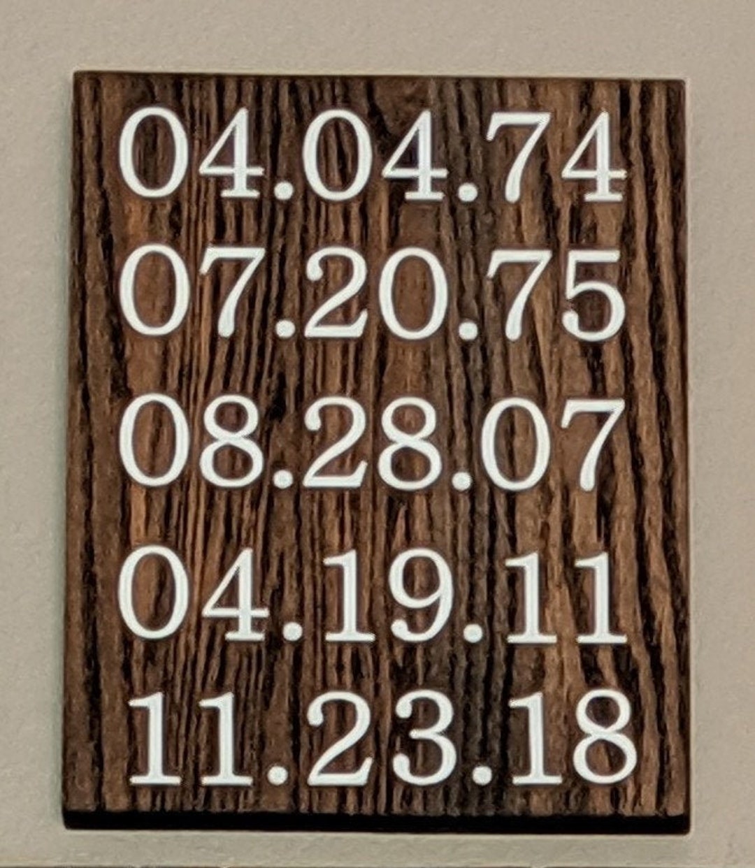Customized Birthdate Sign, Wood Date Sign, Wood Birthday Sign, Special ...