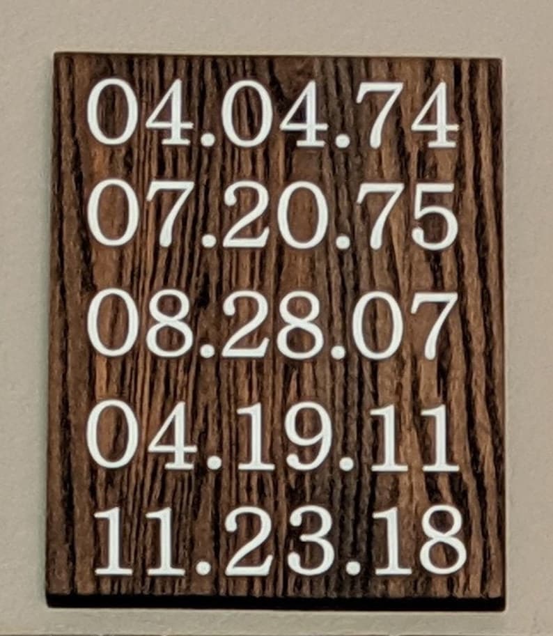 Customized Birthdate Sign Wood Date Sign Wood Birthday Sign - Etsy