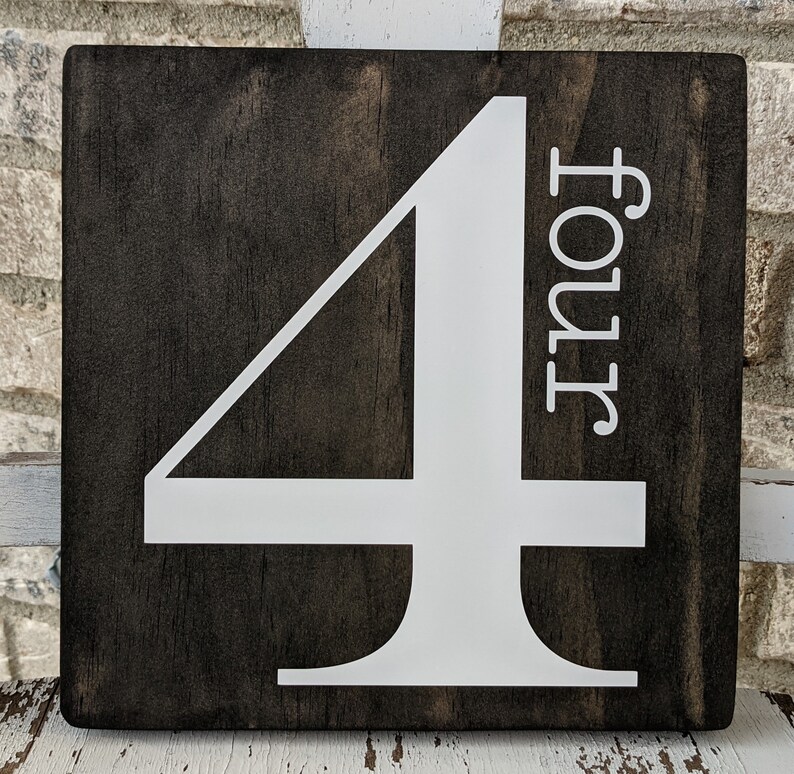 Customized Number Sign Family Number Sign Number Sign | Etsy