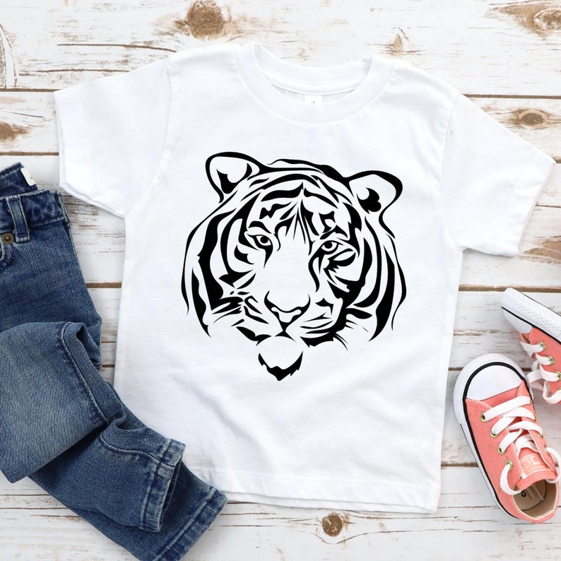Kids Tiger Mascot Tee Go Tigers Football Game Day | Etsy