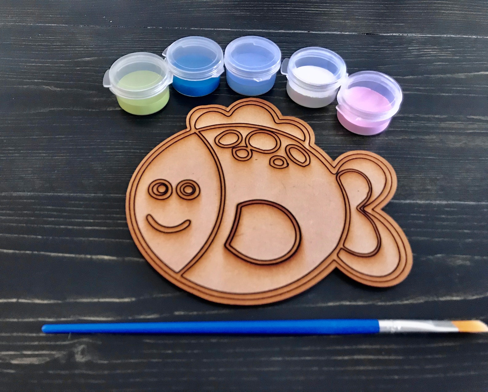 DIY Kids Fish Paint Set Paint Your Own Fish Quarantine | Etsy