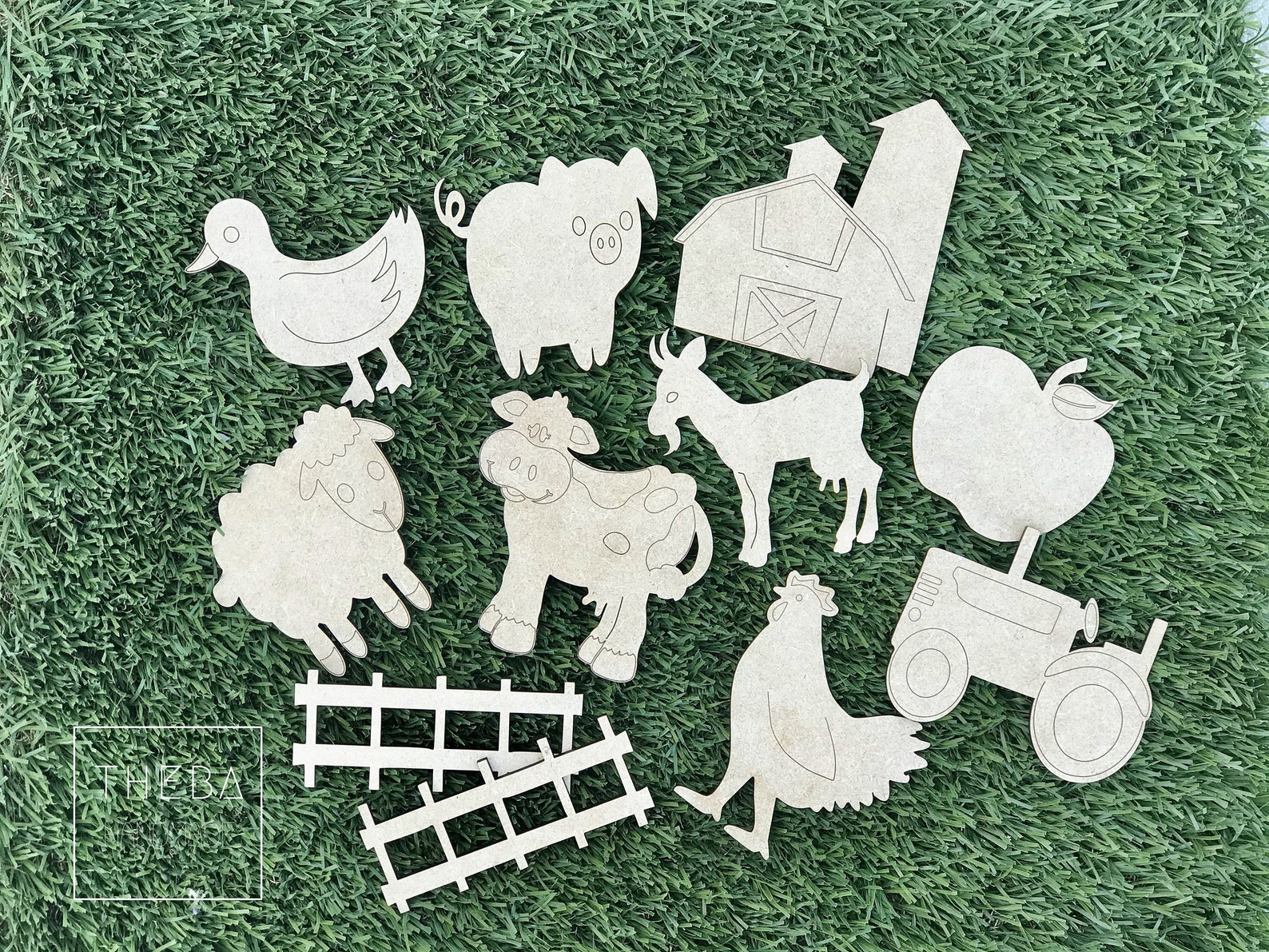 DIY Farm Craft Set Paint Your Own Farm Barn Set Cut-outs DIY - Etsy