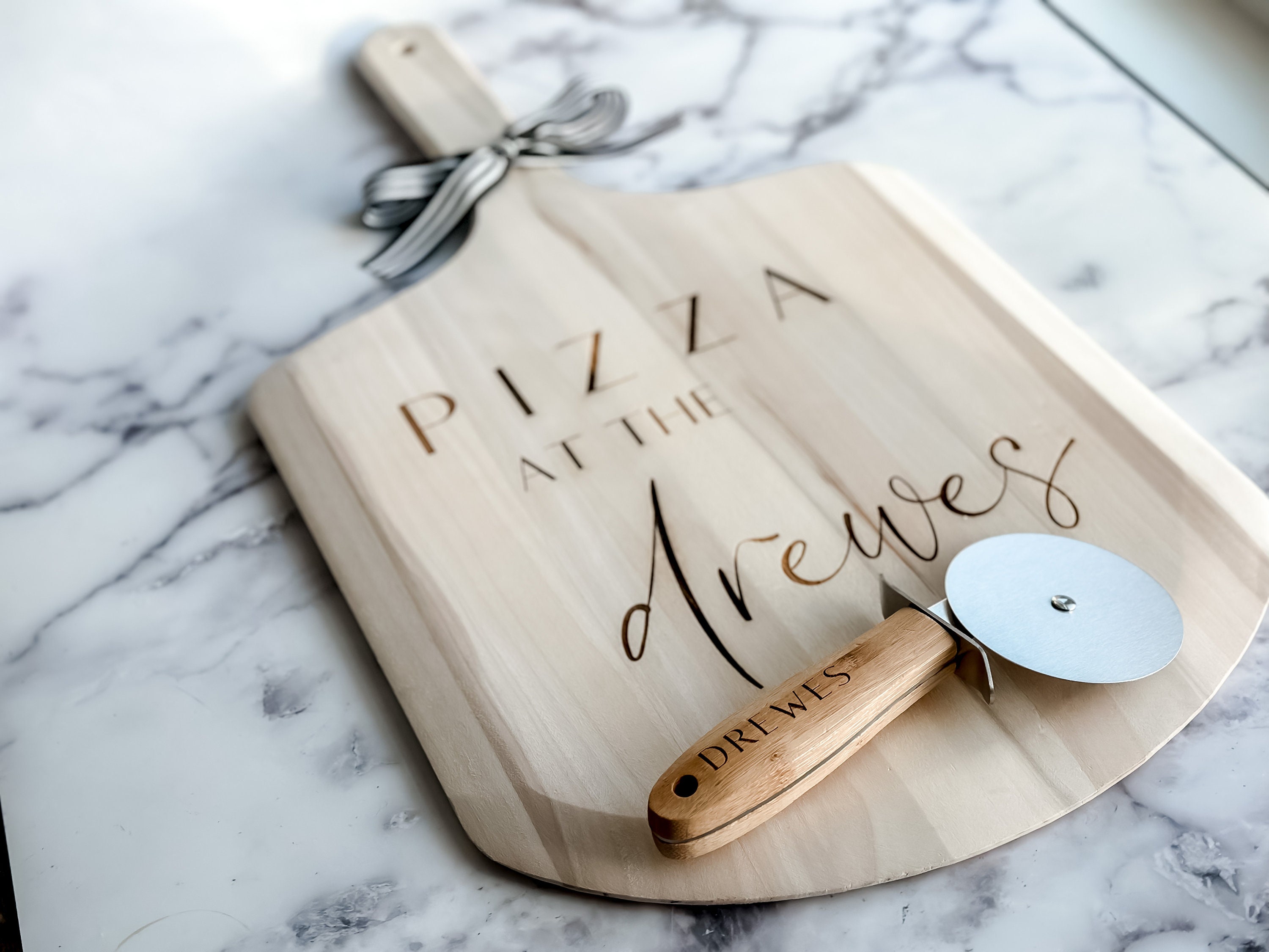 Personalized Pizza Kit, Custom Engraved Pizza Board, Housewarming Gift ...