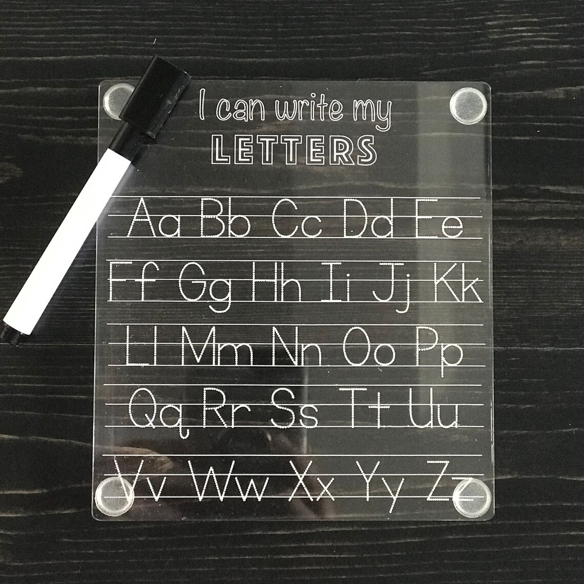 Alphabet Tracing Reusable Letter Trace Dry Erase Board | Etsy