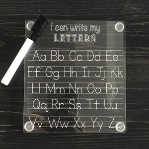 Alphabet Tracing, Reusable Letter Trace Dry Erase Board, Montessori ...