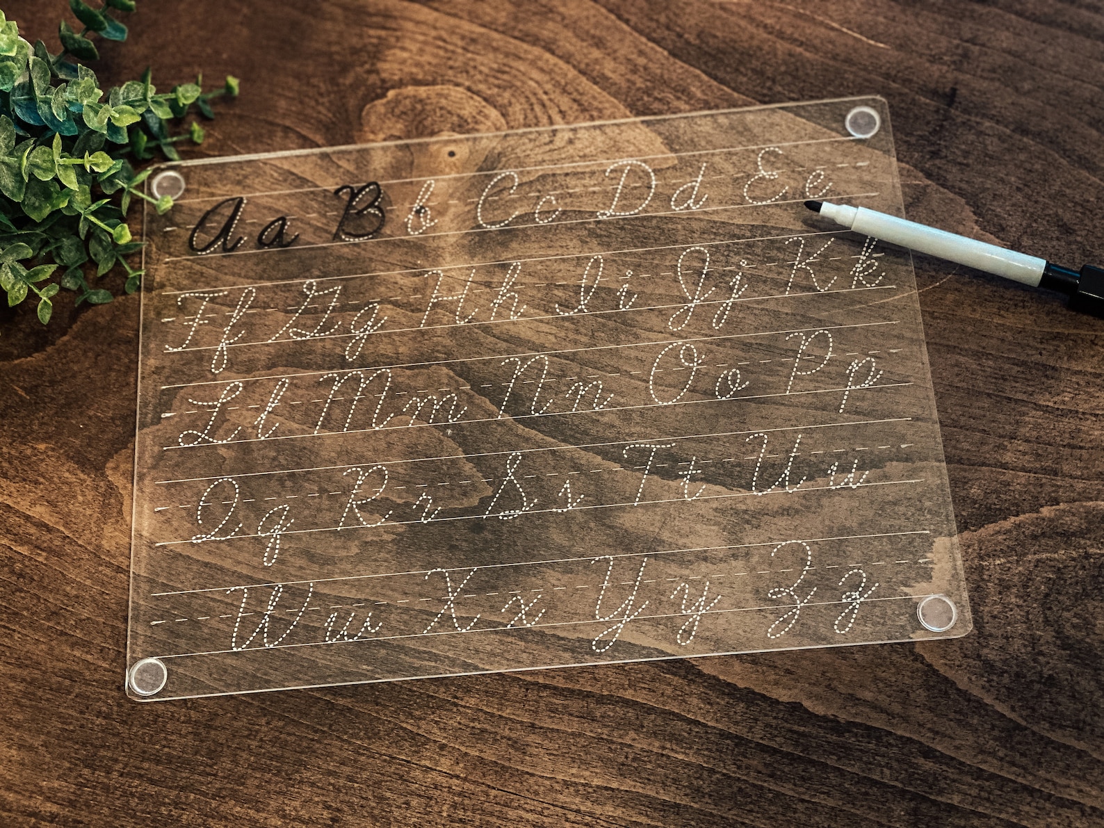 Acrylic Cursive Alphabet Letter Trace Board Reusable Script - Etsy