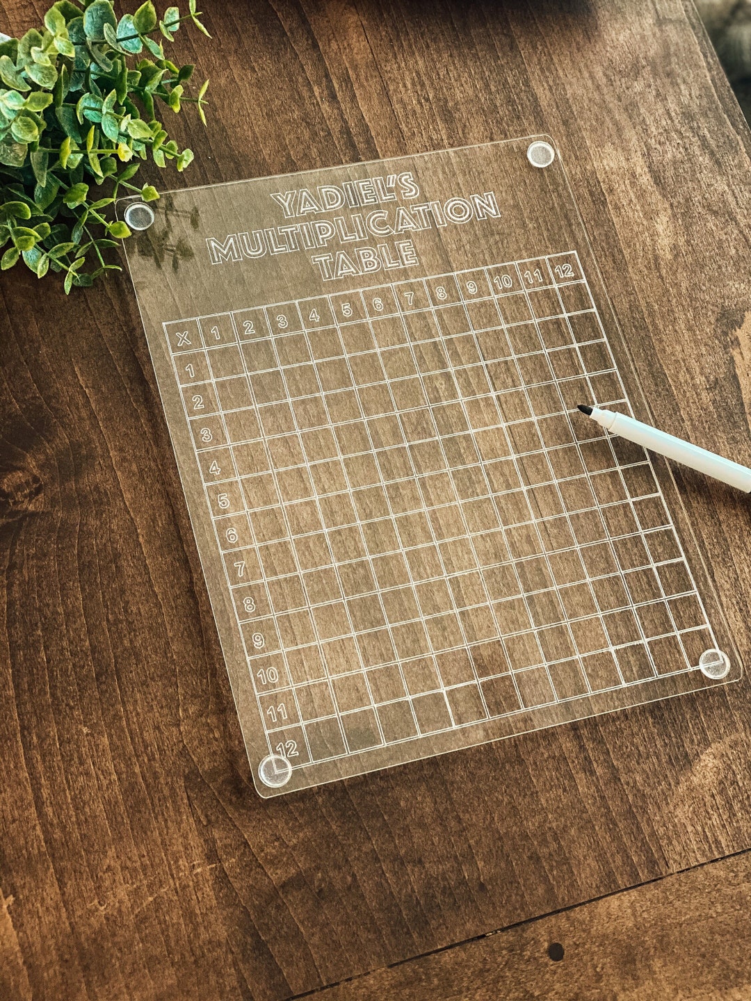 Custom Acrylic Multiplication Board, Reusable Personalized Custom Trace ...
