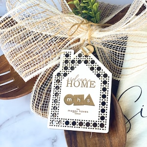 Personalized Welcome Home Gift Tag, Real Estate Logo Tag, Closing Gift ...