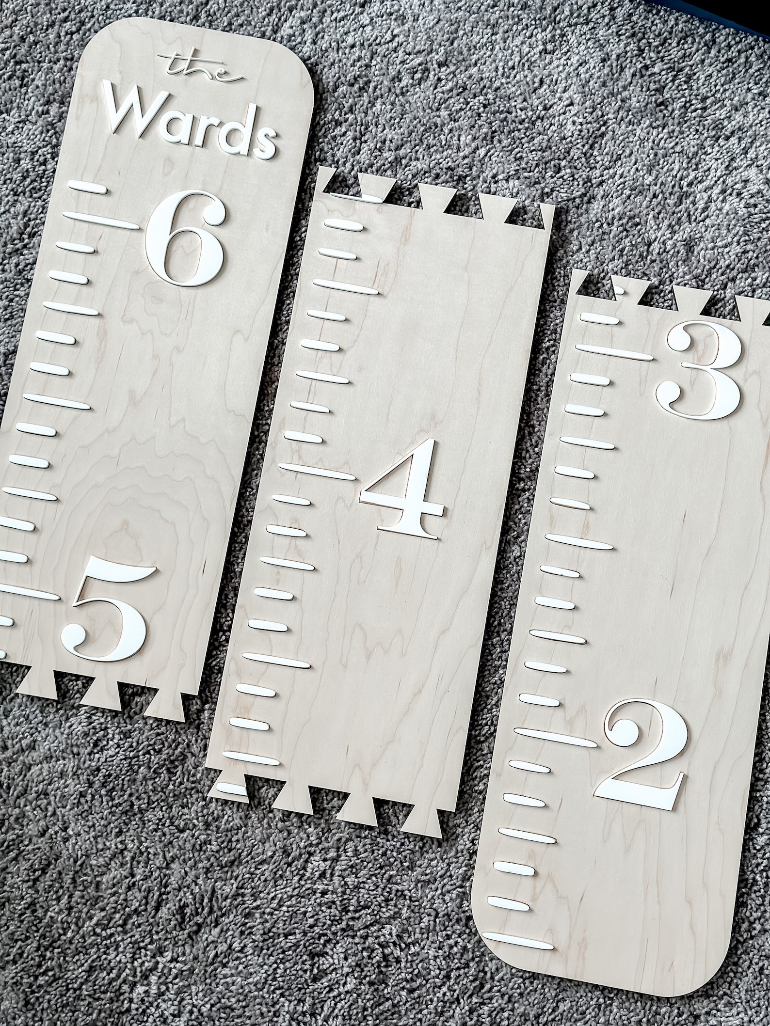 Custom Wood Growth Chart 3D, Family Height Chart Ruler, Playroom Decor ...