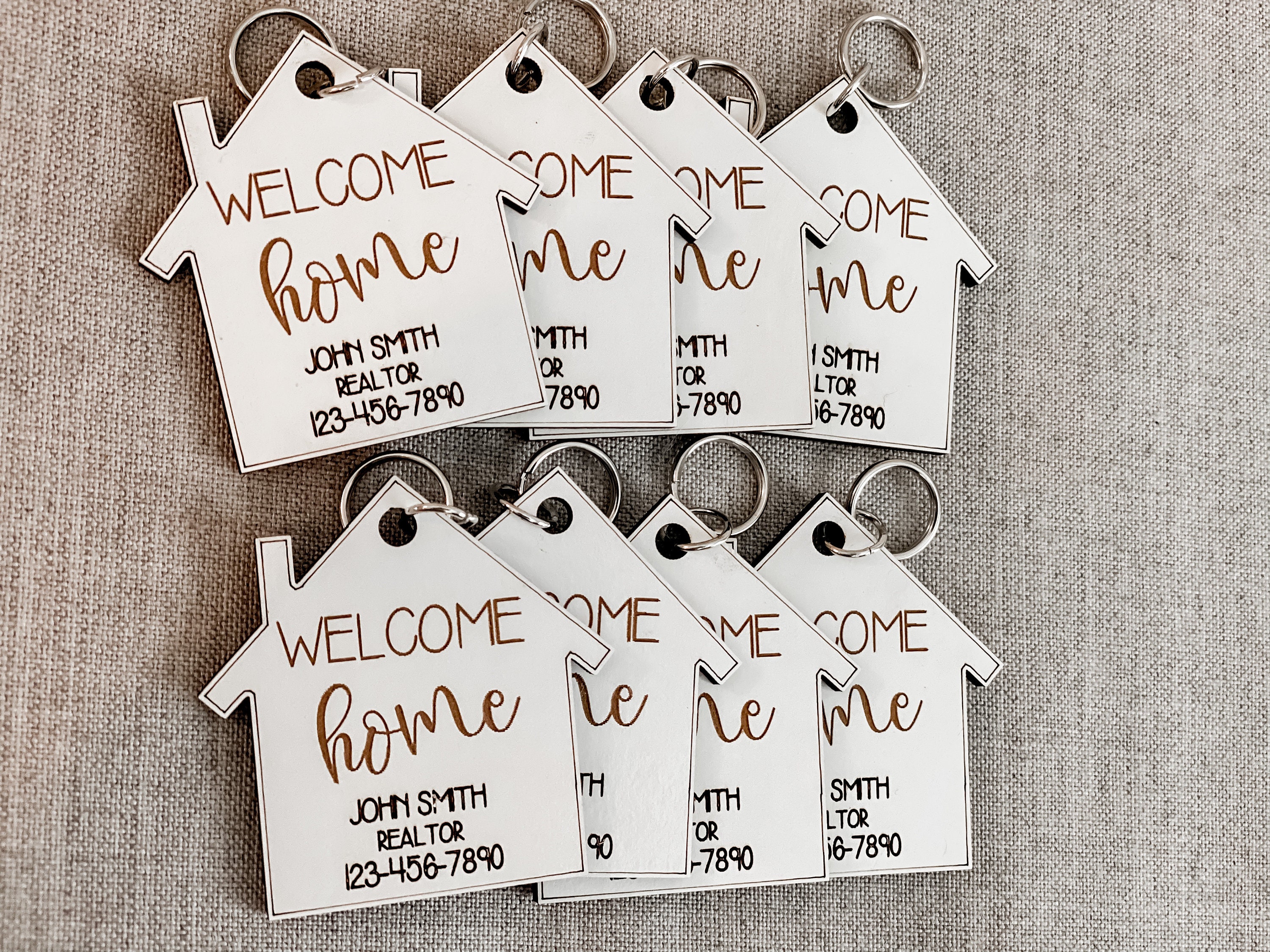 Personalized Welcome Home Keychain Custom Real Estate - Etsy Canada