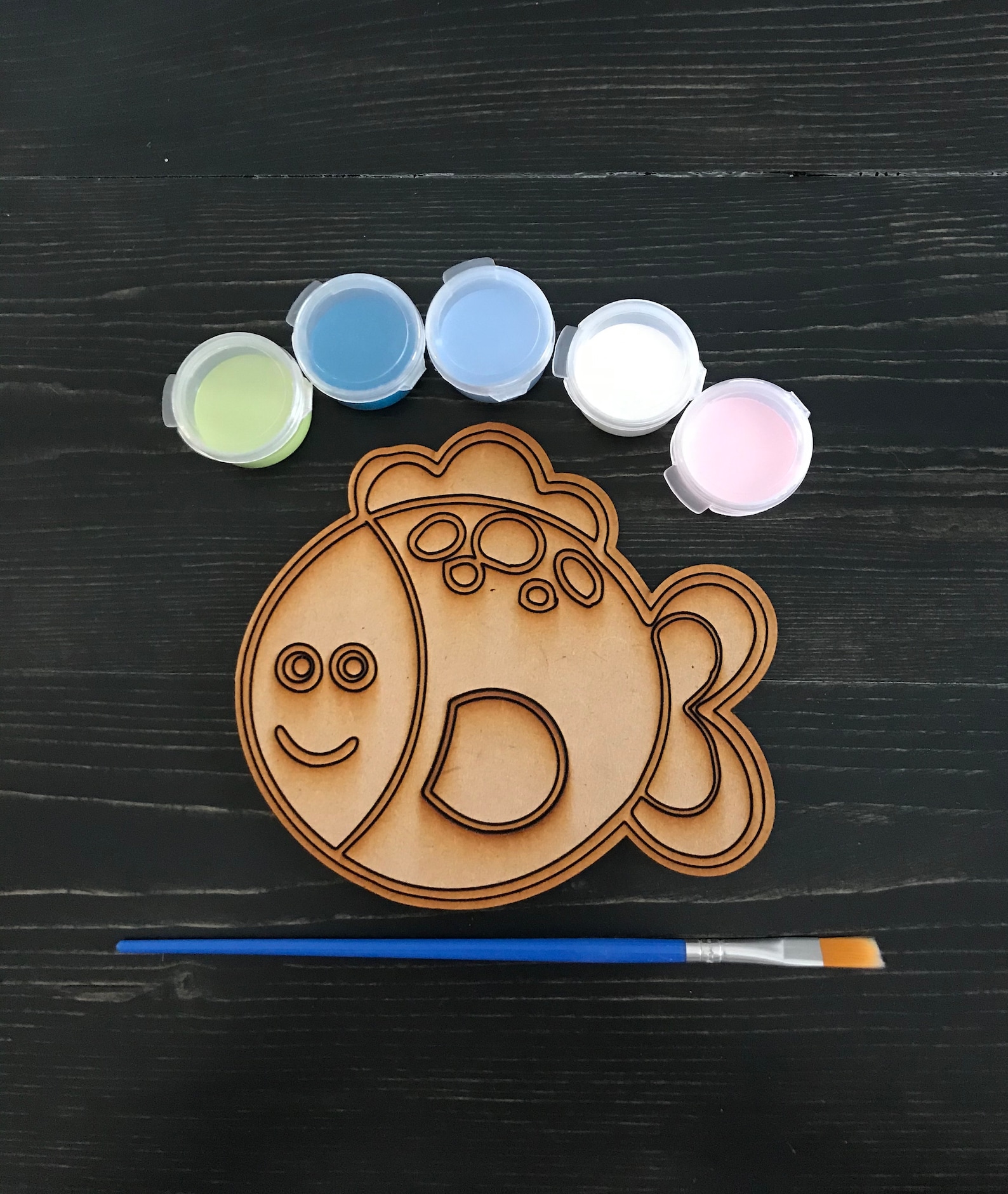 DIY Kids Fish Paint Set Paint Your Own Fish Quarantine | Etsy