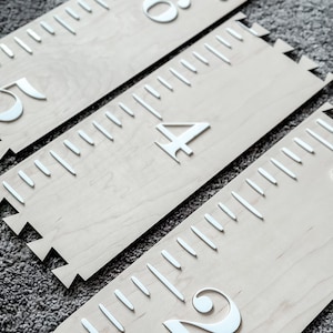 Custom Wood Growth Chart 3D, Family Height Chart Ruler, Playroom Decor ...