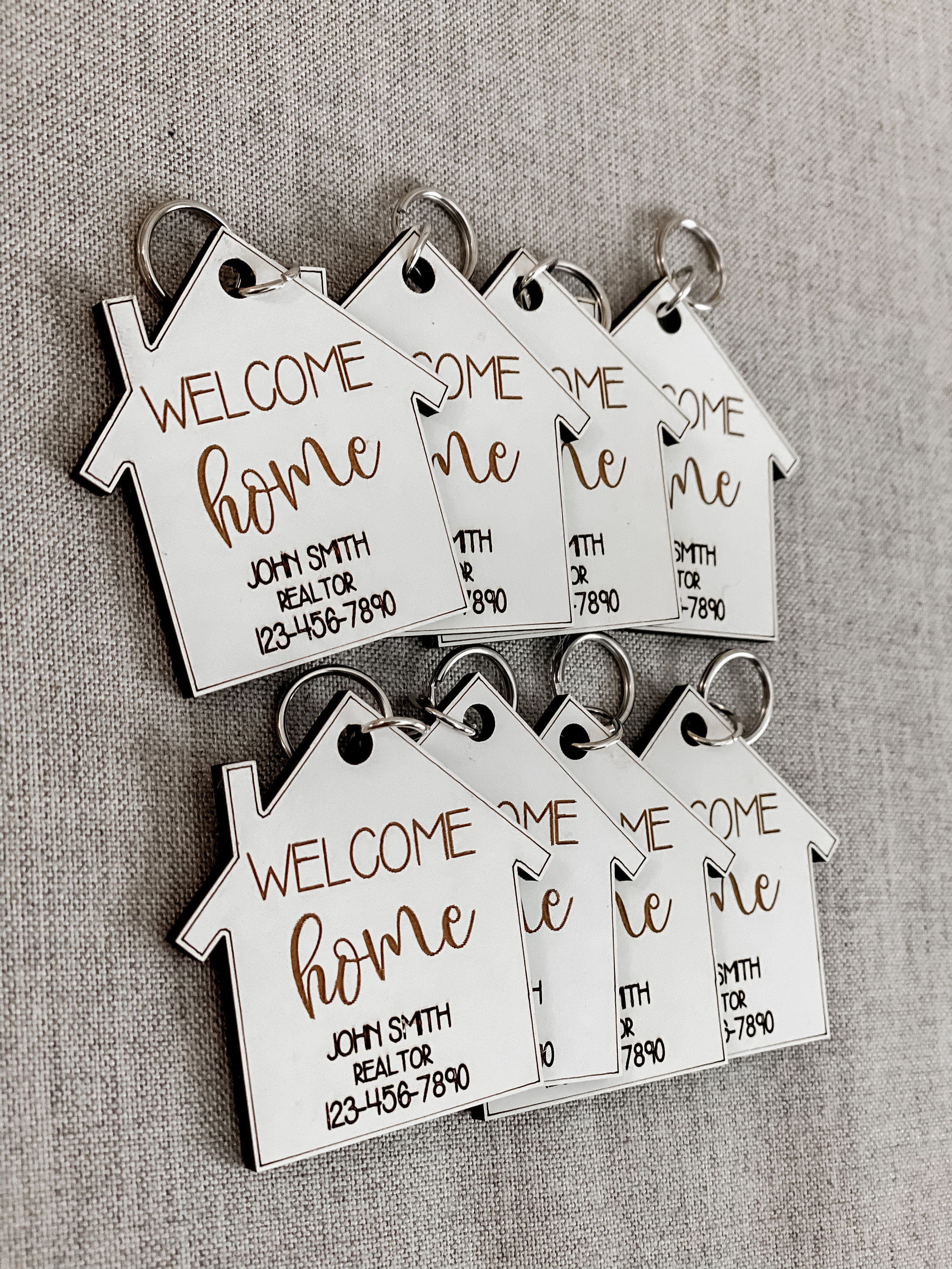 Personalized Welcome Home Keychain Custom Real Estate - Etsy