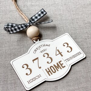 Personalized Zip Code Christmas Ornament, Home Laser Cut Ornament ...