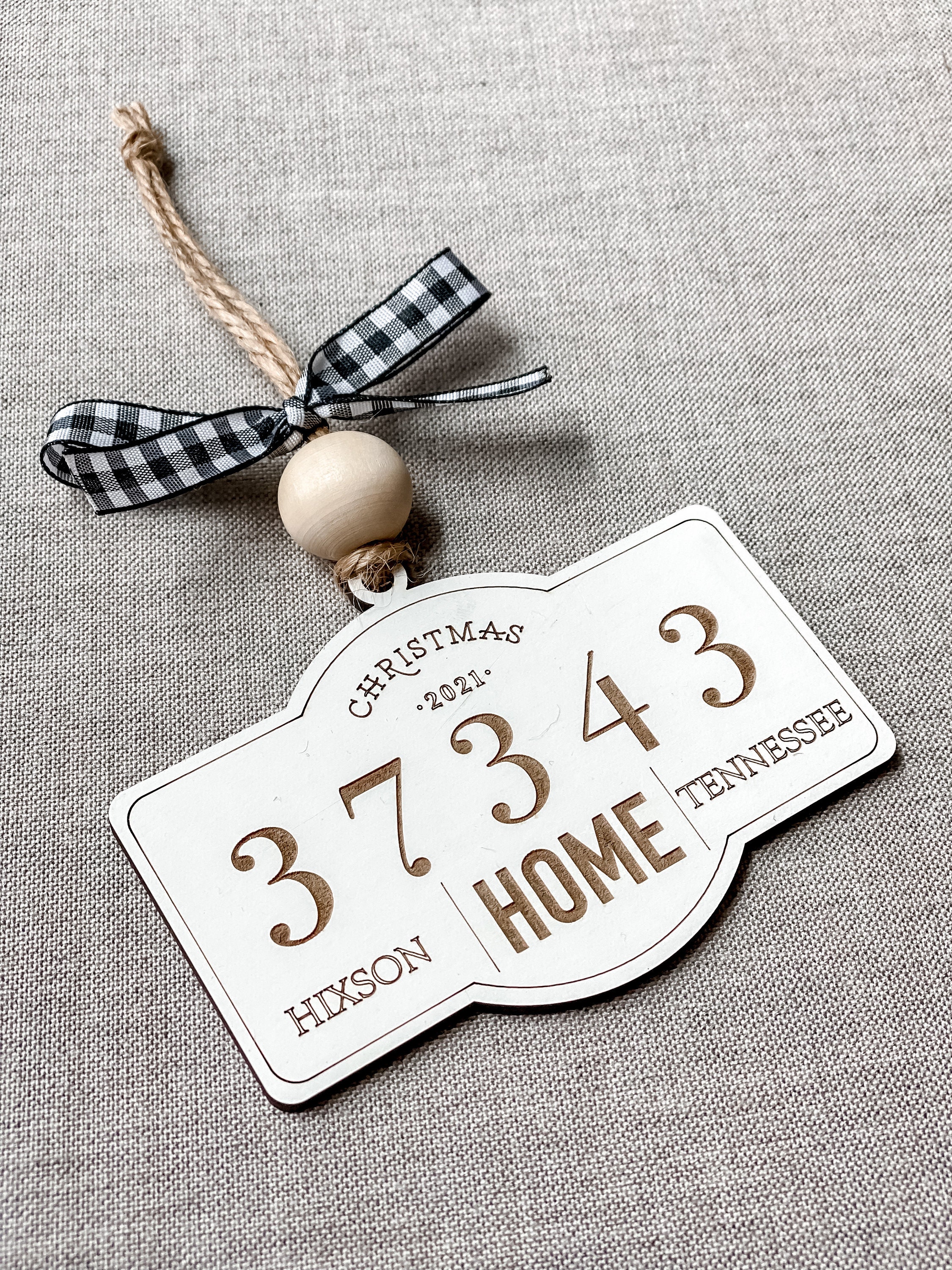 Personalized Zip Code Christmas Ornament, Home Laser Cut Ornament ...