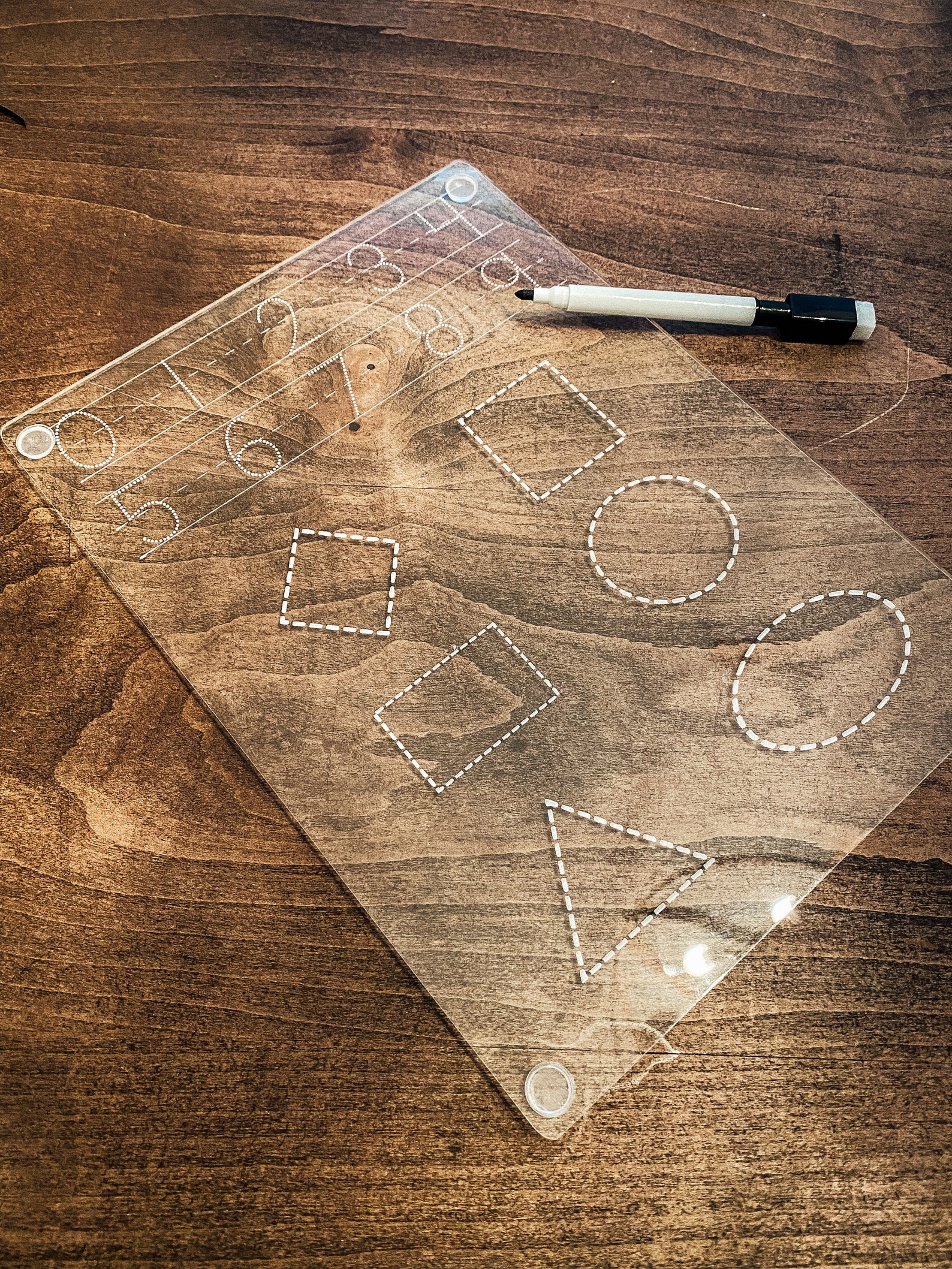 Acrylic Number and Shape Trace Board Reusable Custom Trace - Etsy UK