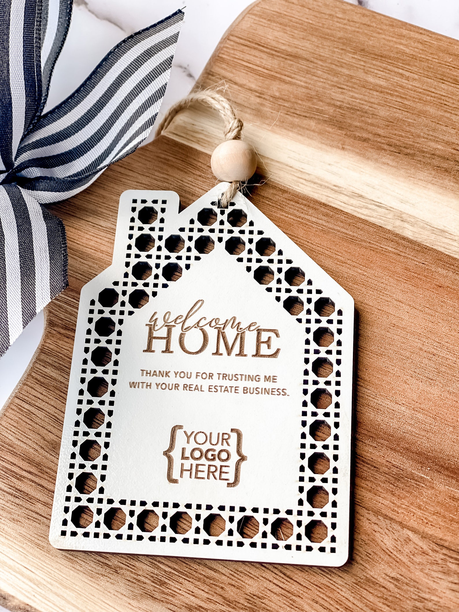 Personalized Welcome Home Gift Tag, Real Estate Logo Tag, Closing Gift ...