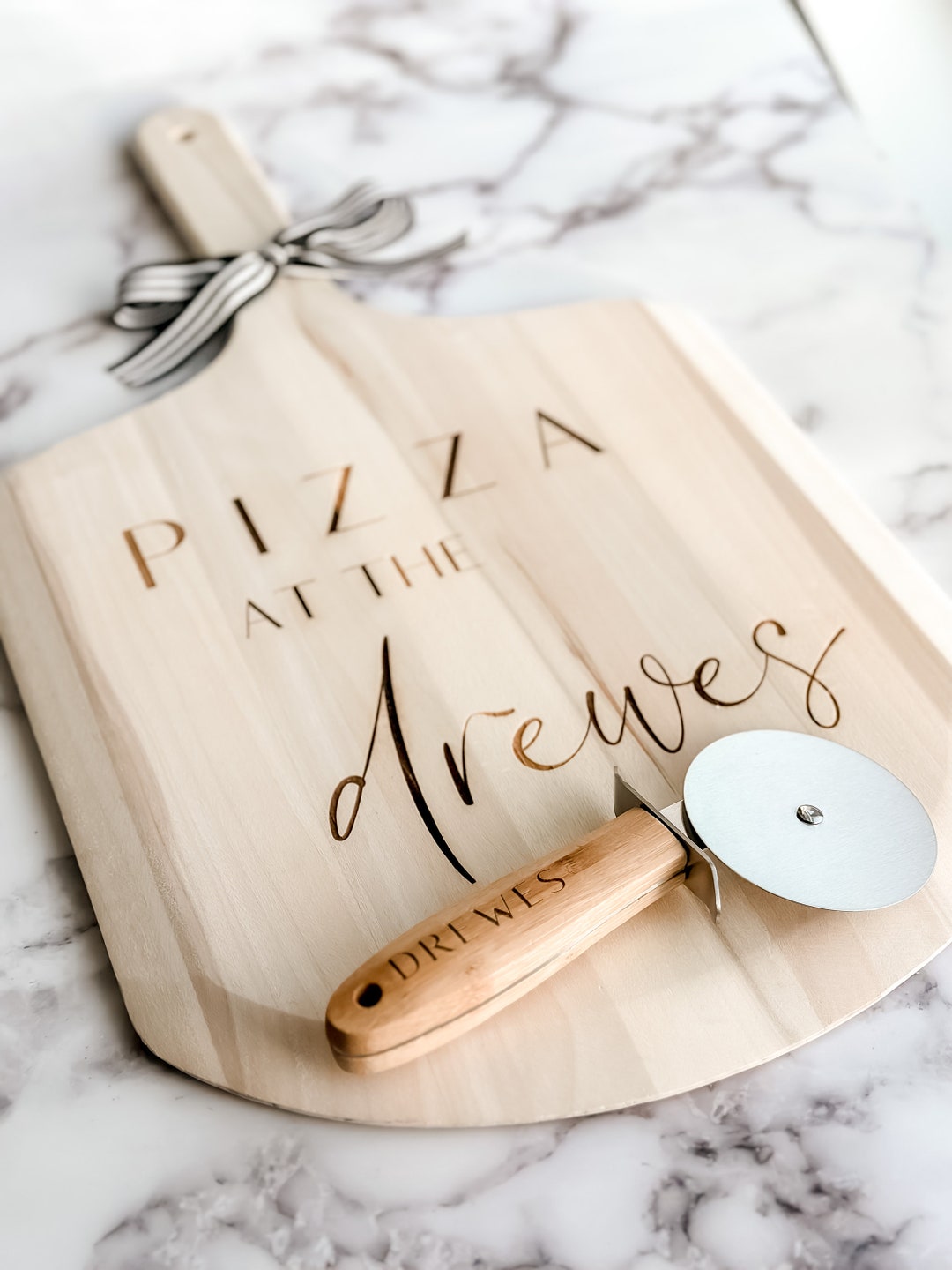 Personalized Pizza Kit, Custom Engraved Pizza Board, Housewarming Gift ...