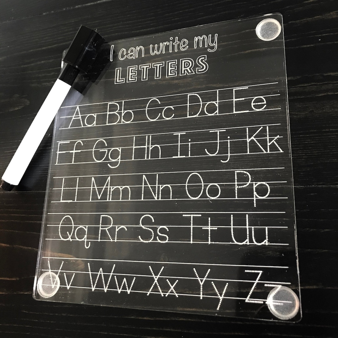 Alphabet Tracing, Reusable Letter Trace Dry Erase Board, Montessori ...