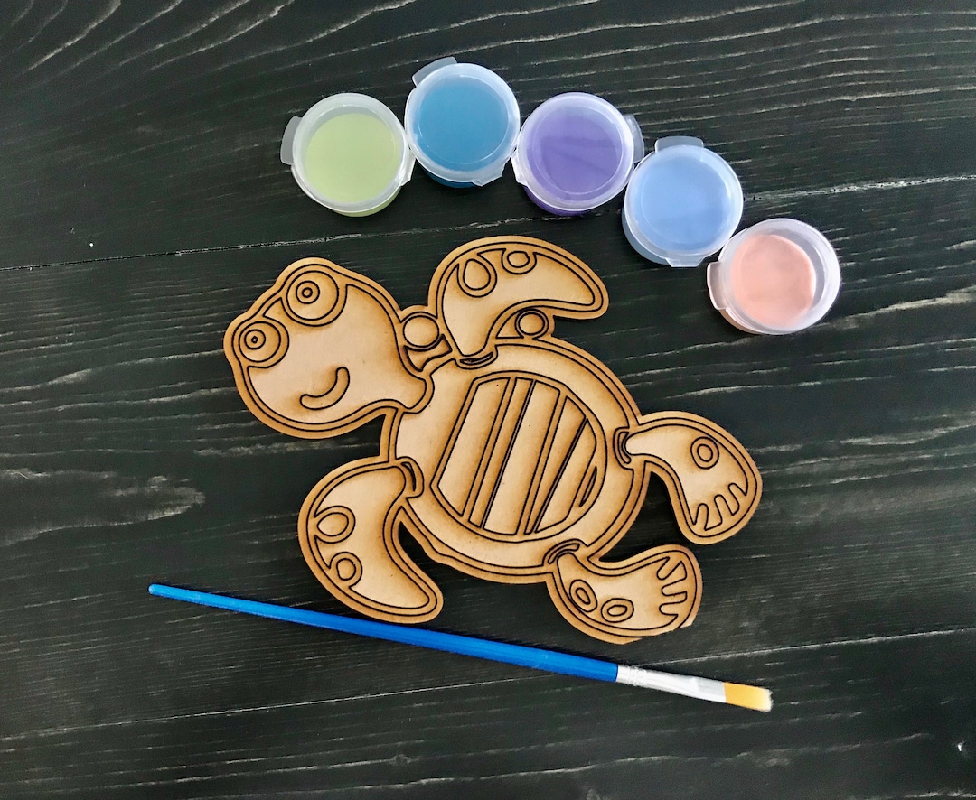 DIY Kids Turtle Paint Set, Paint Your Own Sea Turtle, Quarantine ...