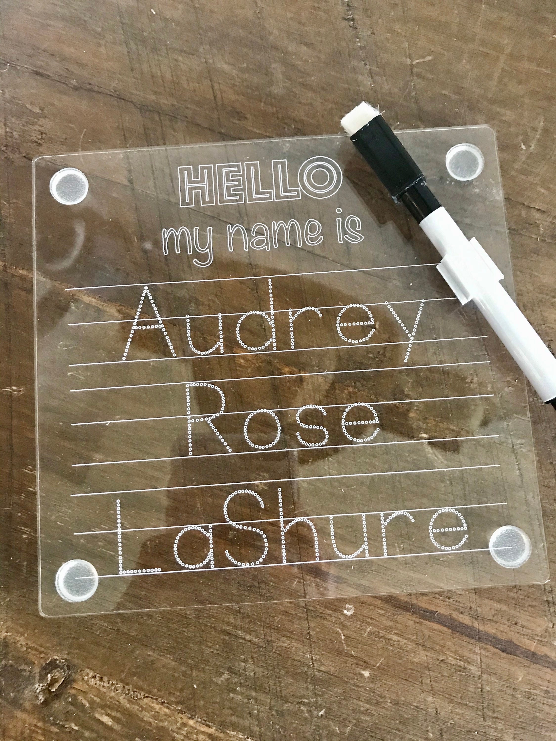 Name Tracing Reusable Personalized Name Custom Trace Dry | Etsy