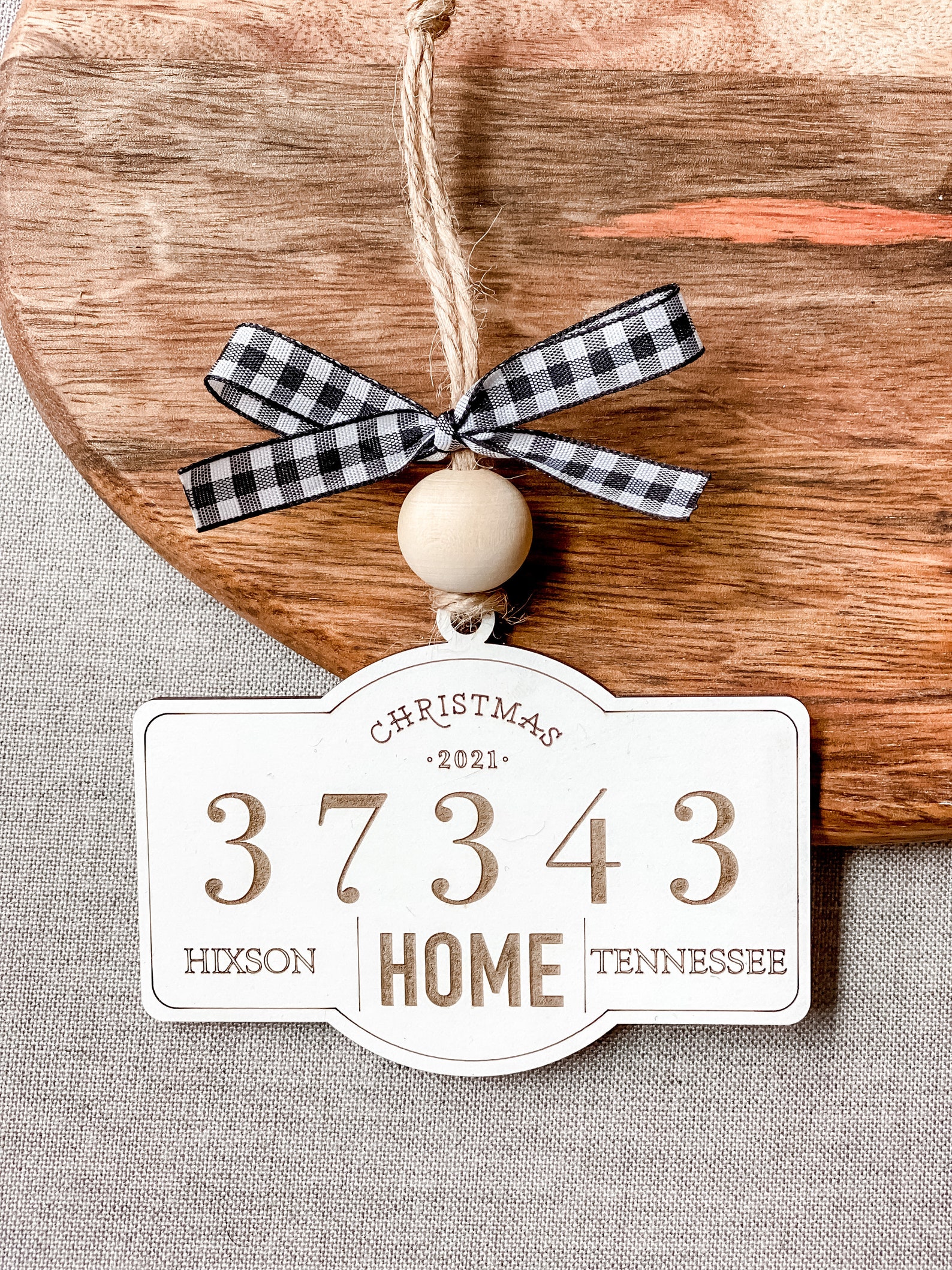 Personalized Zip Code Christmas Ornament, Home Laser Cut Ornament ...