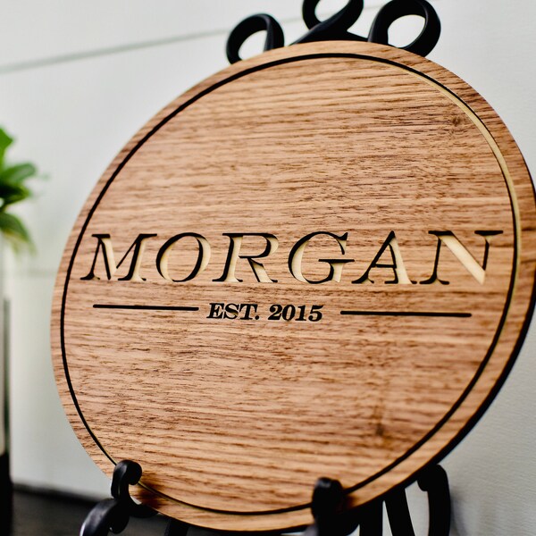 Round Sign Last Name - Etsy