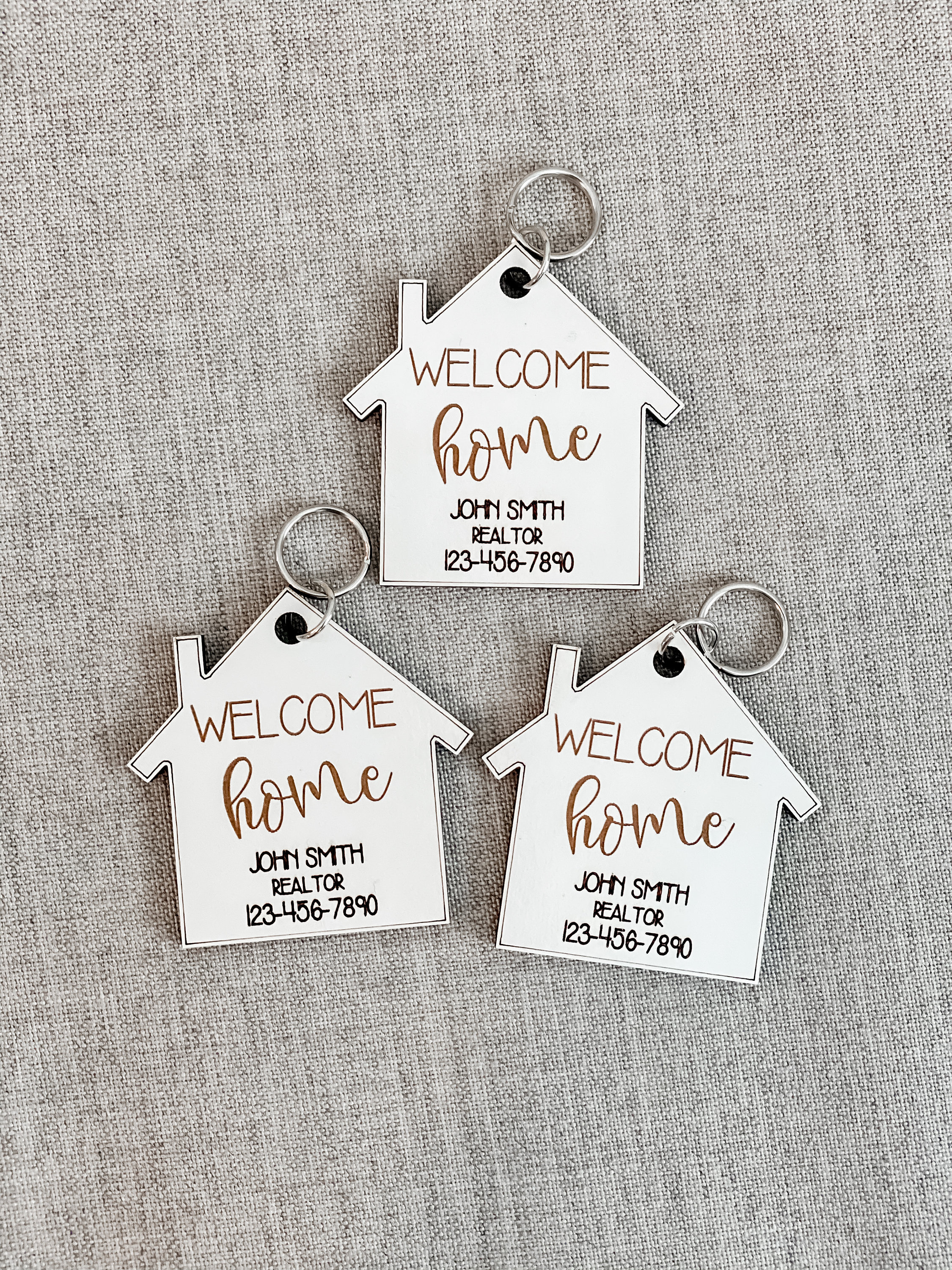 Personalized Welcome Home Keychain Custom Real Estate - Etsy