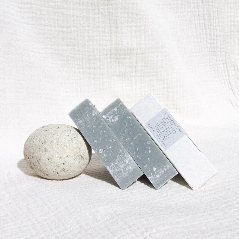 Black Salt Eucalyptus Triangle Soap / sauna / With Balsam Fir, Wild ...