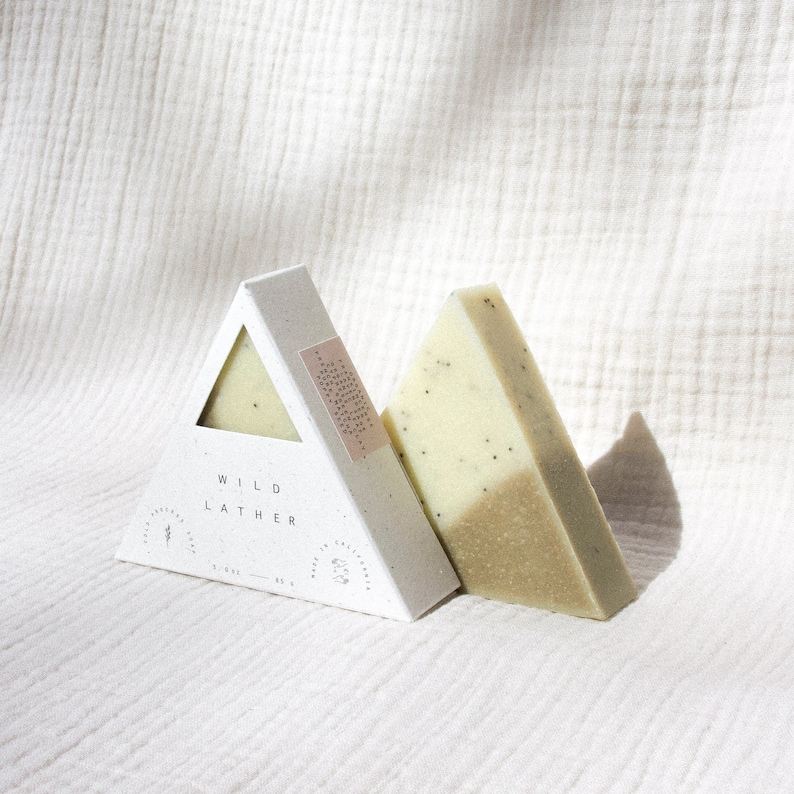 Sage + Matcha Triangle Soap / "osaka" / Soothing / Organic, Eco ...