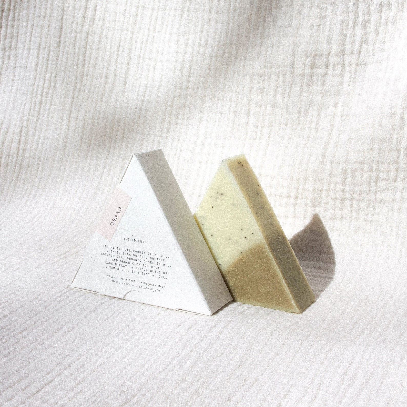 Sage + Matcha Triangle Soap / "osaka" / Soothing / Organic, Eco ...