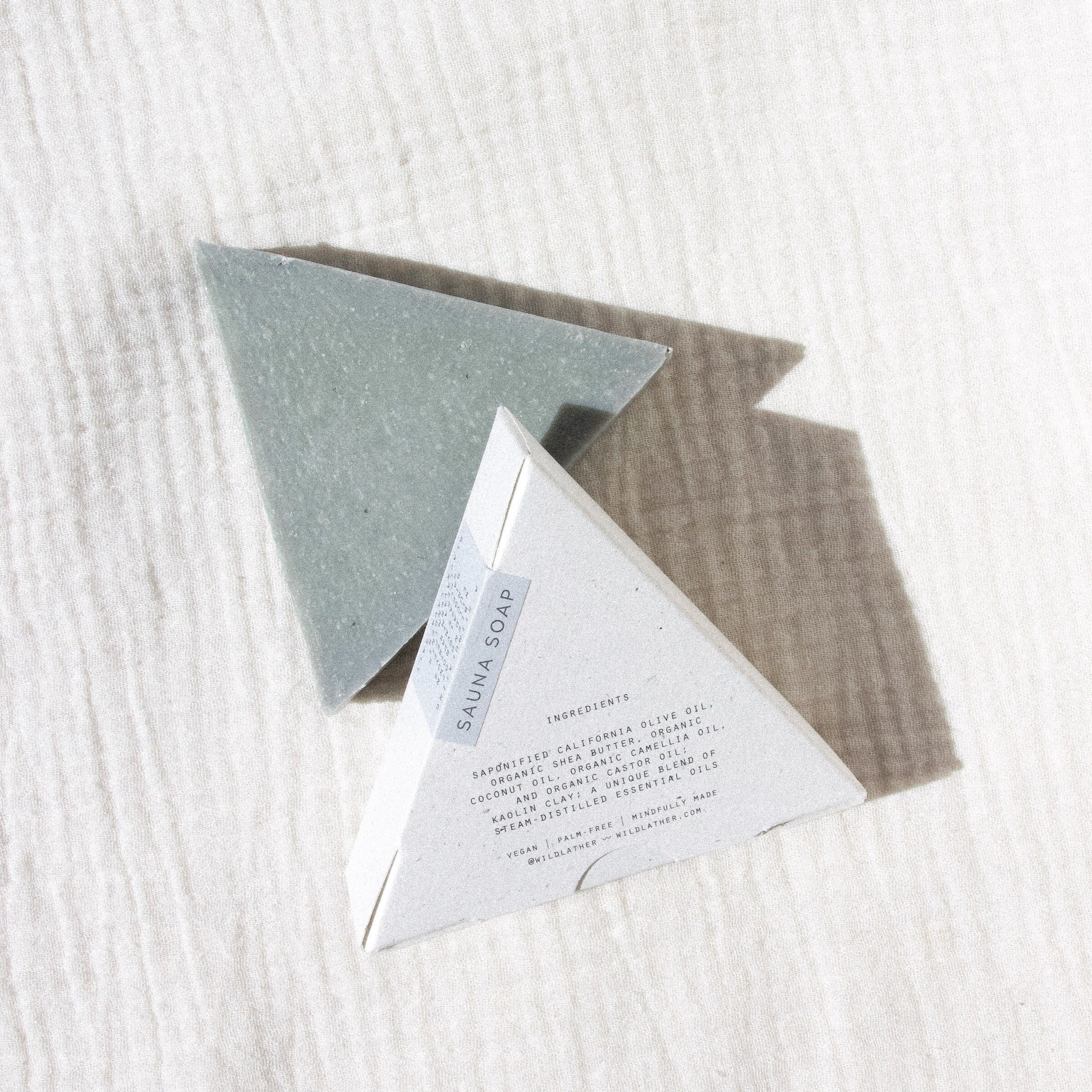 Black Salt Eucalyptus Triangle Soap / sauna / With Balsam Fir, Wild ...