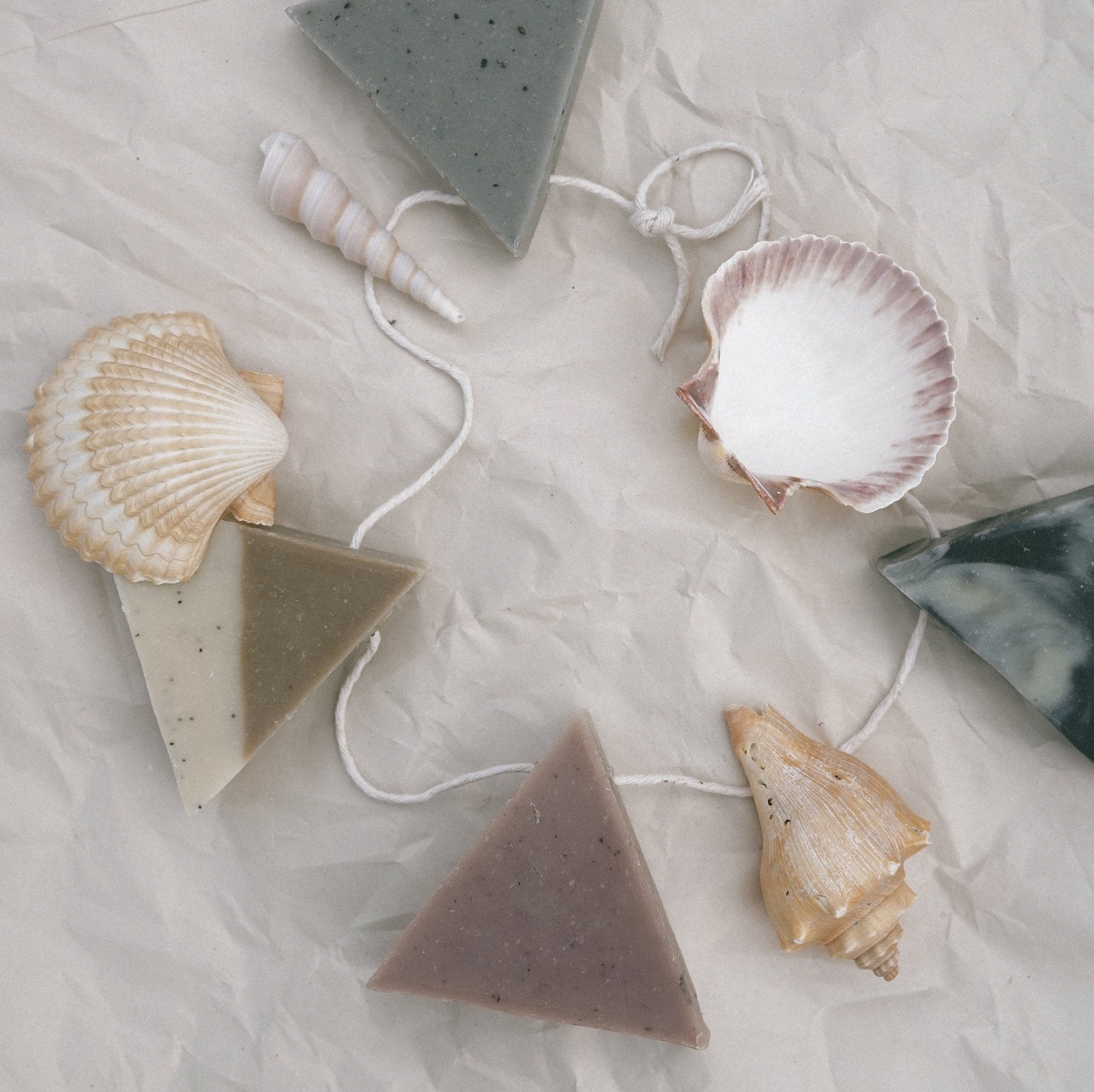 Sage + Matcha Triangle Soap / "osaka" / Soothing / Organic, Eco ...