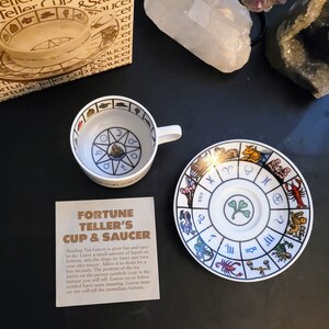 Vintage Fortune Telling Teacup & Saucer by Knobler Made in Japan Tarot ...