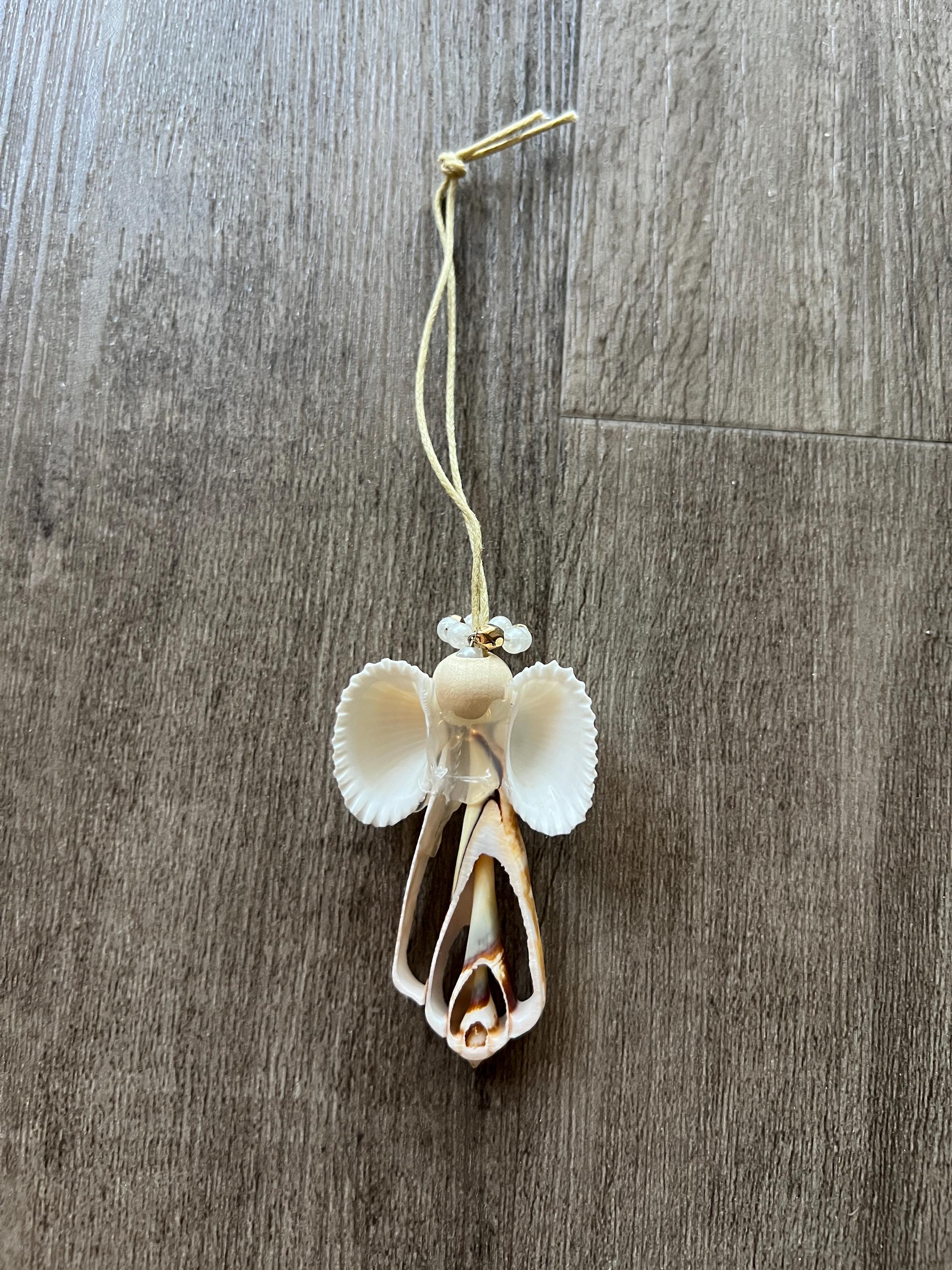 Shell Angel Ornament, Sliced Shell, Handmade - Etsy