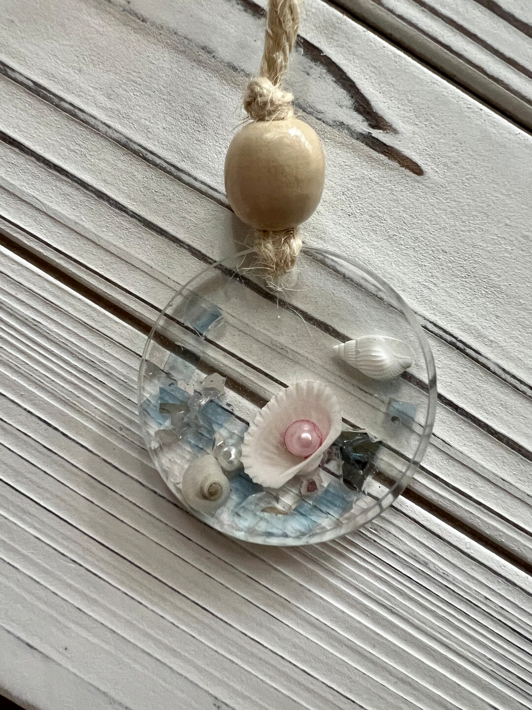 Rearview Mirror Car Charm, Beach Theme Car Dangler, Ocean Sun Catcher ...