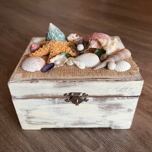 Jewelry Box, Seashell Box, Starfish Jewelry Box, Small Beach Theme Box ...