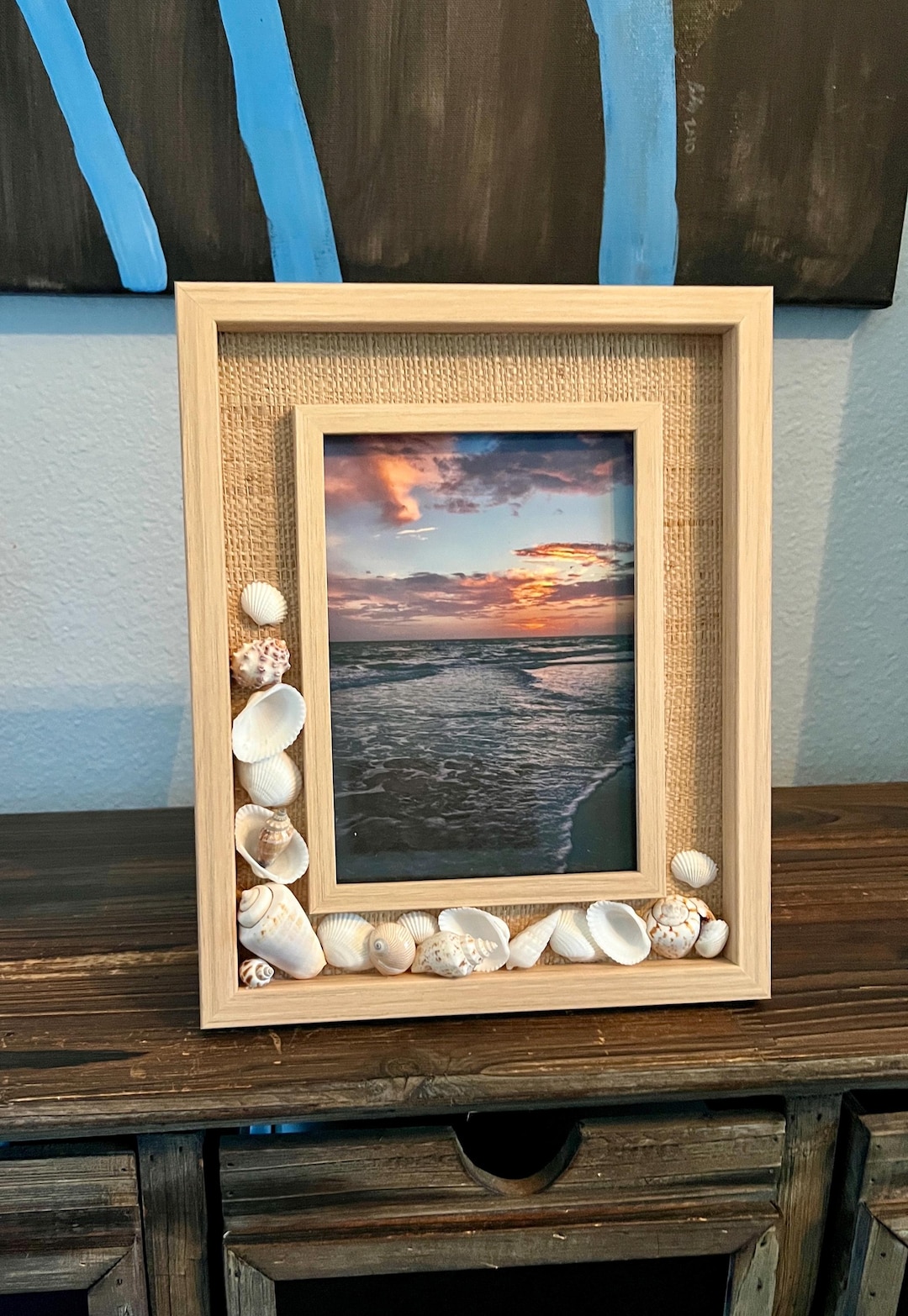Beach Picture Frame, 5x7, Seashell Frame, Shell Photo Frame - Etsy
