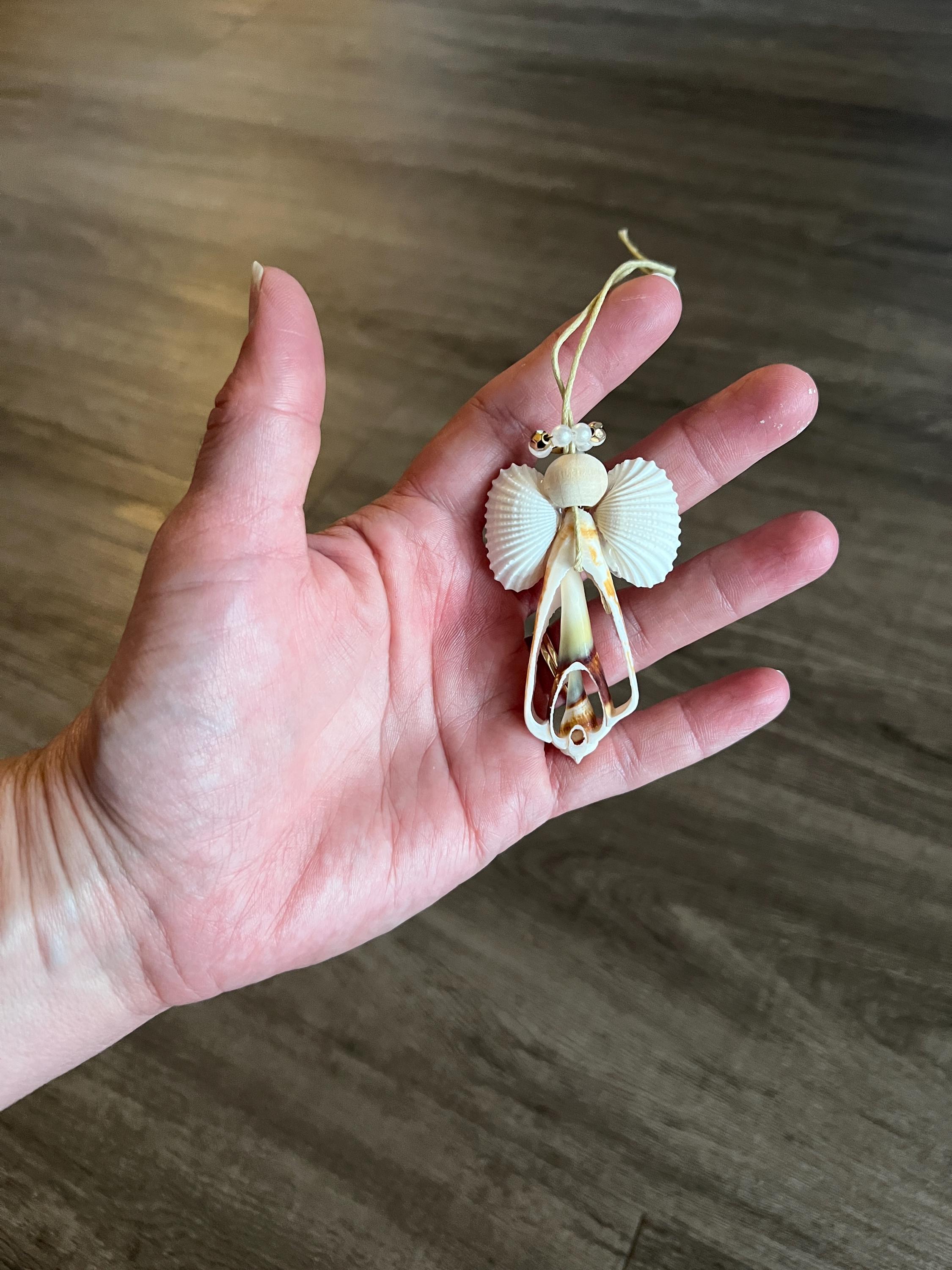 Shell Angel Ornament, Sliced Shell, Handmade - Etsy